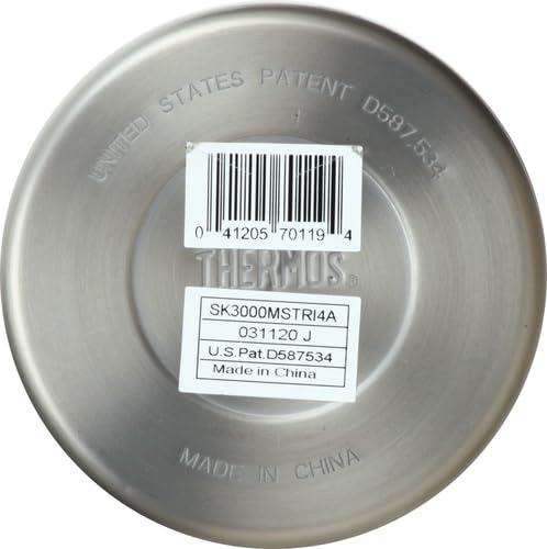 THERMOS Stainless King Vacuum-Insulated Food Jar with Spoon, 16 Ounce, Matte Steel