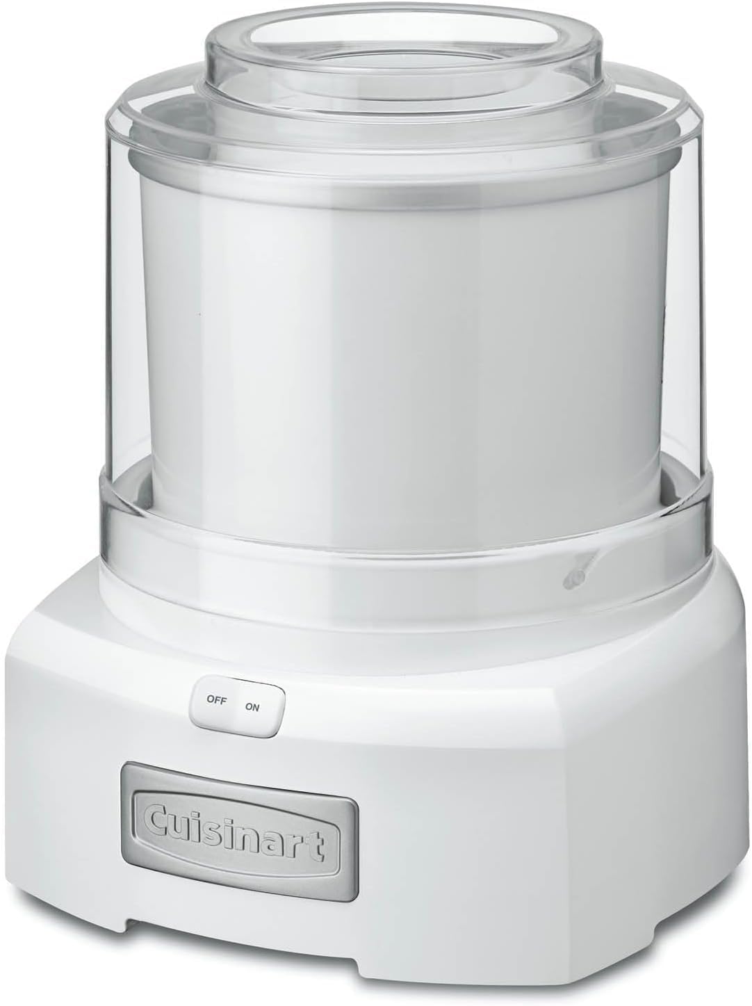 Cuisinart ICE-21P1 1.5-Quart Frozen Yogurt, Ice Cream and Sorbet Maker, Double Insulated Freezer Bowl elminates the need for Ice and Makes Frozen Treats in 20 Minutes or Less, White