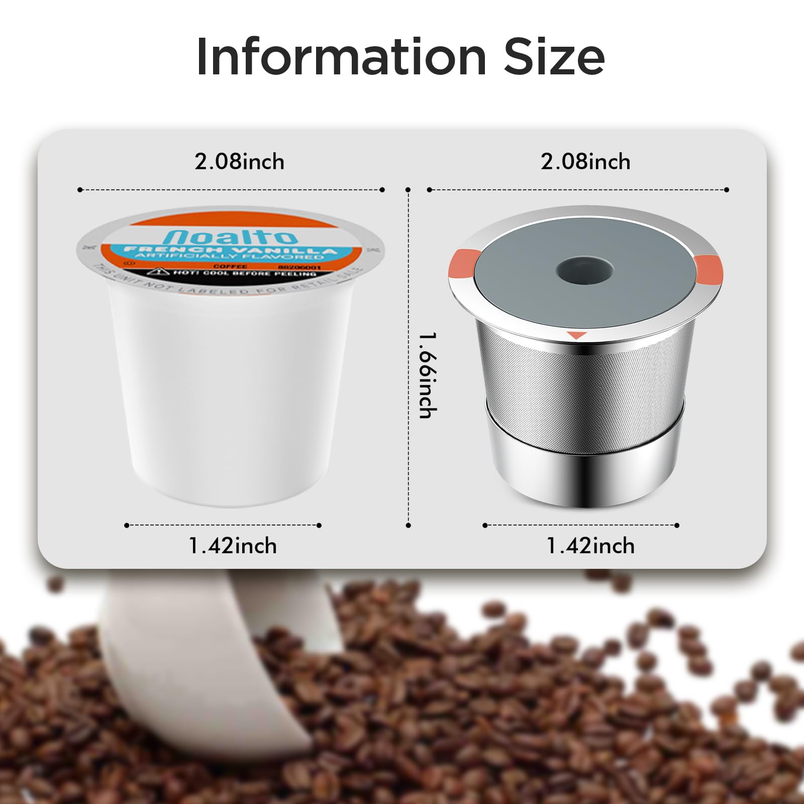 Reusable k Cup Coffee Filters,Universal stainless steel Refillable k-Cups Filter Use for Keurig 2.0 and 1.0 Coffee Makers-brewers(2pack)…