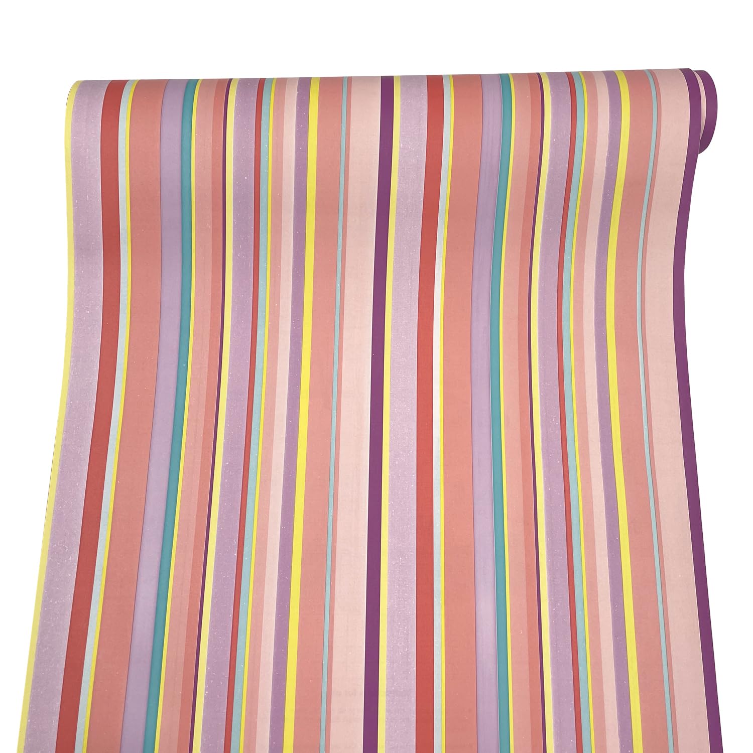 SimpleLife4U Rainbow Stripes Shelf Liner Self-Adhesive Furniture Paper Refurbish Old Makeup Storage Boxes Nightstand 17.7 Inch by 13 Feet