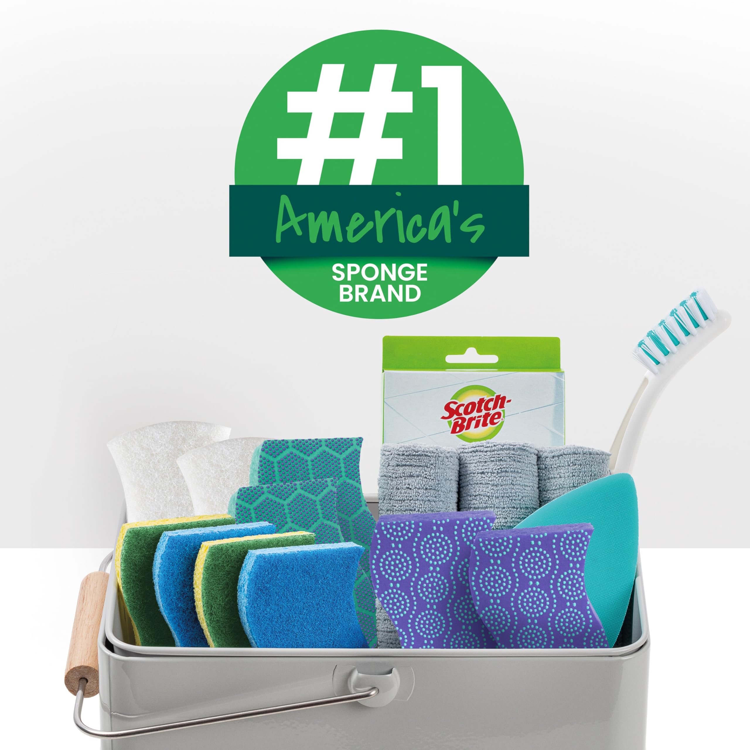 Scotch-Brite Heavy Duty Scrub Sponges, For Washing Dishes and Cleaning Kitchen, 6 Scrub Sponges