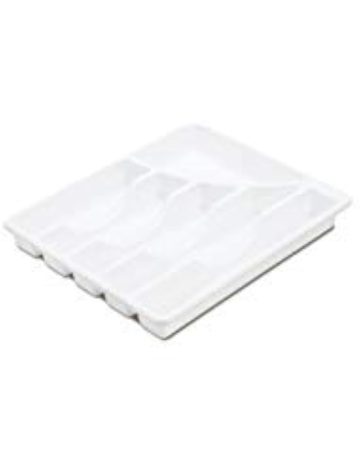 Sterilite 15758006 14" x 11.88" x 1.88" White 6 Compartment Cutlery Tray