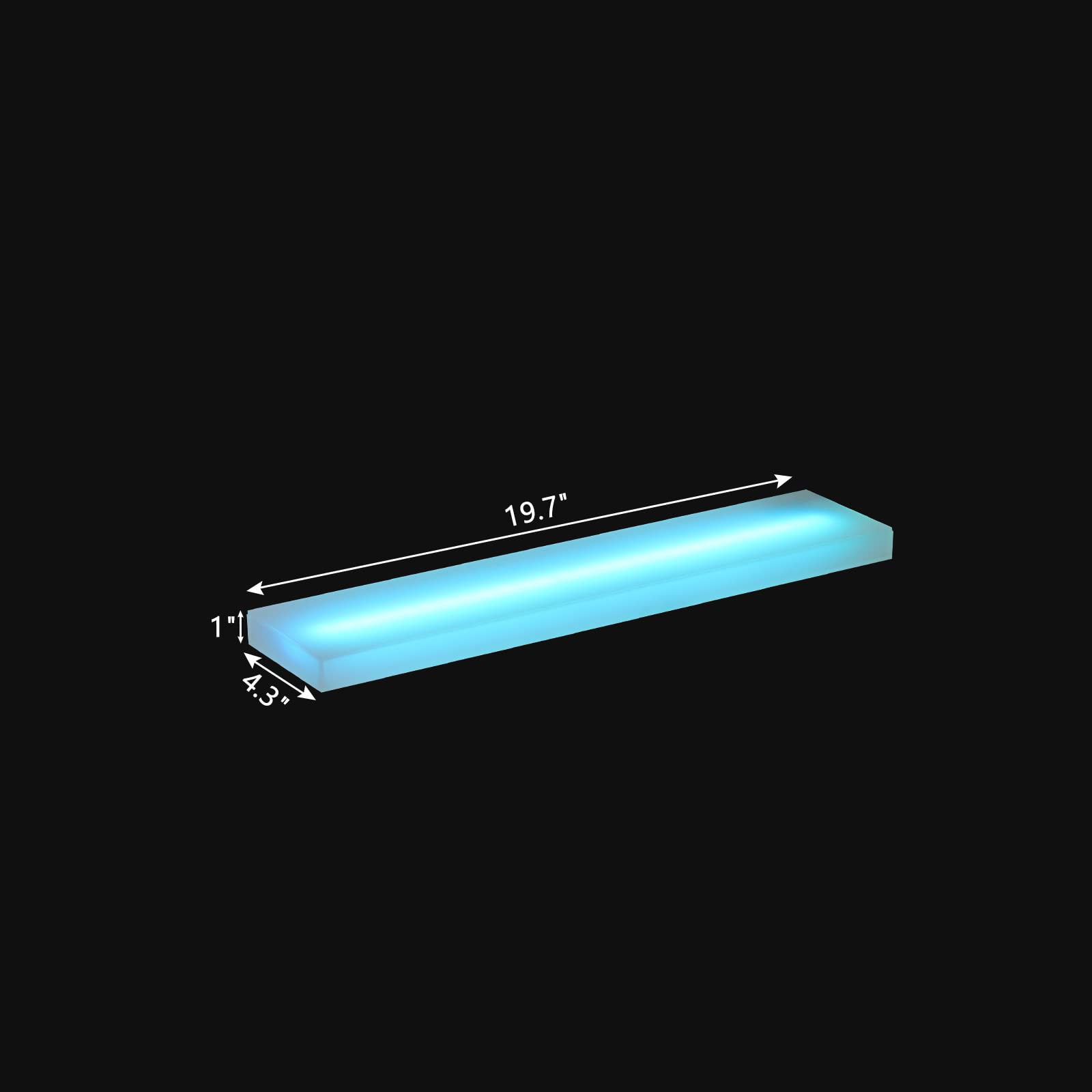 ROVSUN 1 Step 20 Inch Wall Mounted LED Lighted Liquor Bottle Display Shelf Bar Shelf with Remote Control, Illuminated Liquor Shelves LED Bar Shelves for Commercial Home Man Cave Bar Accessories
