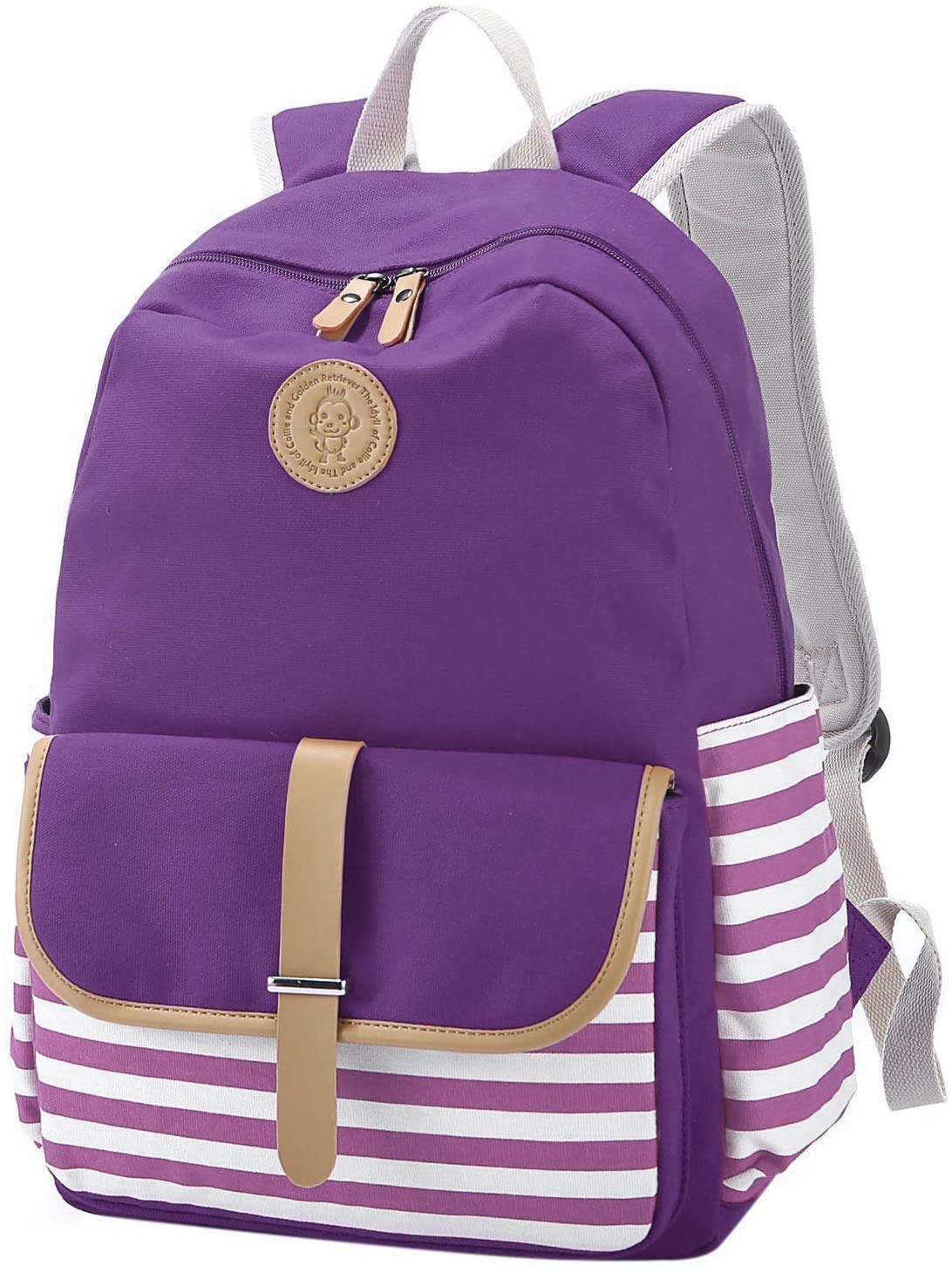 Backpack for Girls, Createy School Backpack Bookbags Causal Travel Canvas Rucksack Laptop Bag Canvas Girls Backpacks with Lunch Box and Pencil Case for Teens