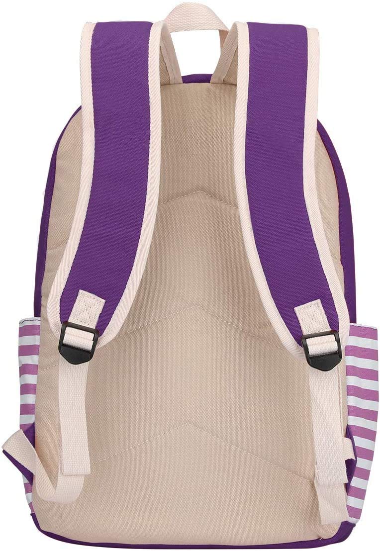 Backpack for Girls, Createy School Backpack Bookbags Causal Travel Canvas Rucksack Laptop Bag Canvas Girls Backpacks with Lunch Box and Pencil Case for Teens