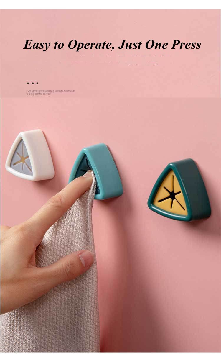 8 Pieces Kitchen Towel Holder, Kitchen Towel Hooks Self Adhesive, Wall Mount Towel Holder for Bathroom, Kitchen , Wall, Cabinet and Garage, Dish Towel Rack, Metallic