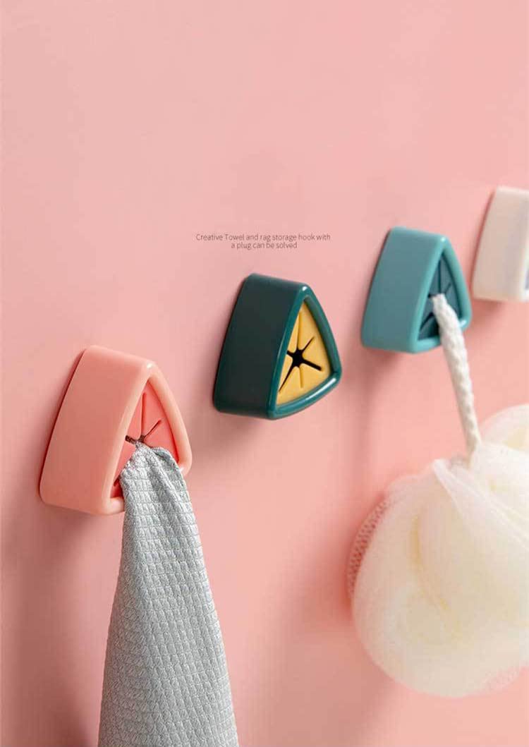 8 Pieces Kitchen Towel Holder, Kitchen Towel Hooks Self Adhesive, Wall Mount Towel Holder for Bathroom, Kitchen , Wall, Cabinet and Garage, Dish Towel Rack, Metallic