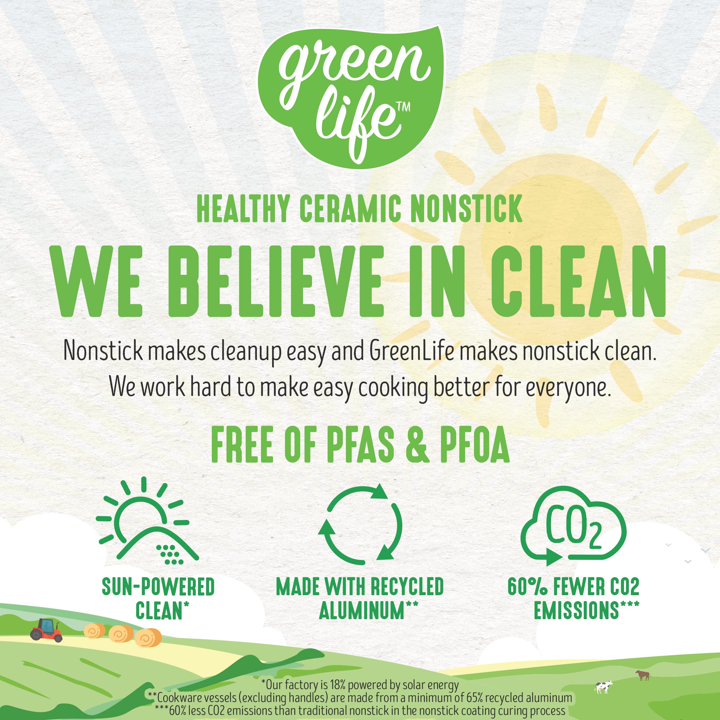 GreenLife Soft Grip Healthy Ceramic Nonstick, 16 Piece Cookware Pots and Pans Set, PFAS-Free, Dishwasher Safe, Soft Pink