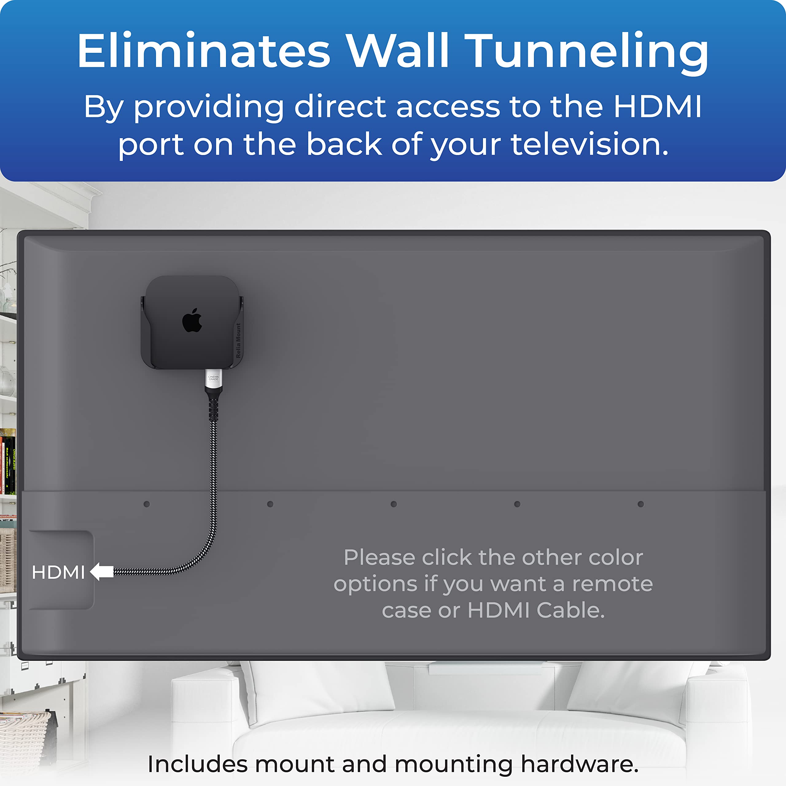 ReliaMount Apple TV Mount – Compatible with All Apple TV Generations (Including All Apple TV 4K Models)