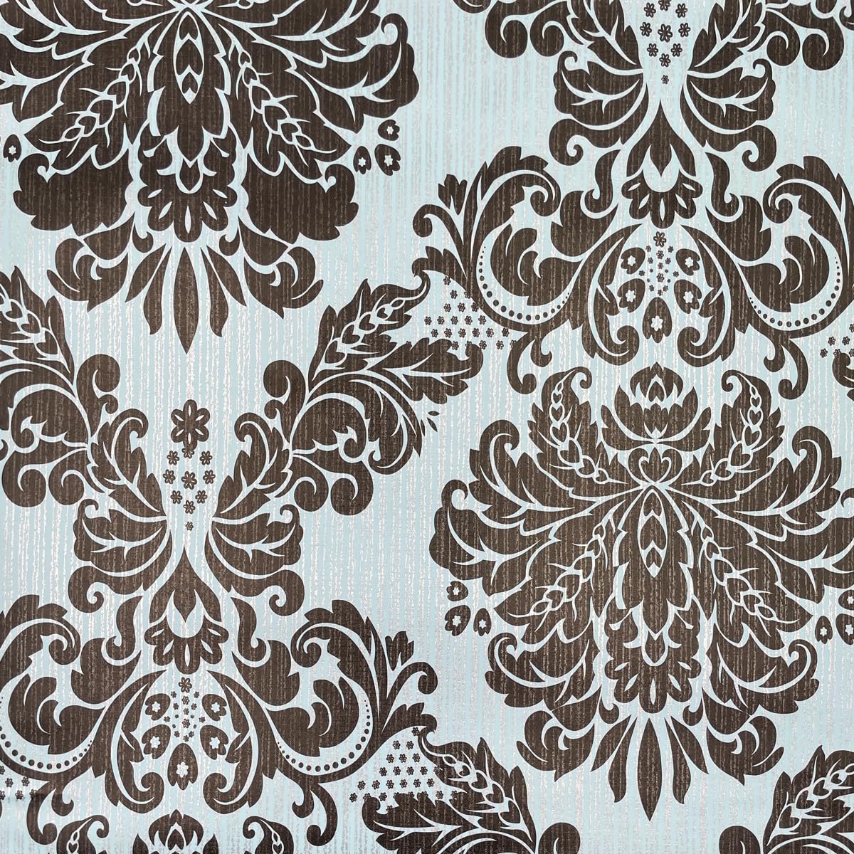 Yifely Black Damask Furniture Paper Self-Adhesive Shelf Liner Night Stand Decor Sticker 17.7 Inch by 9.8 Feet