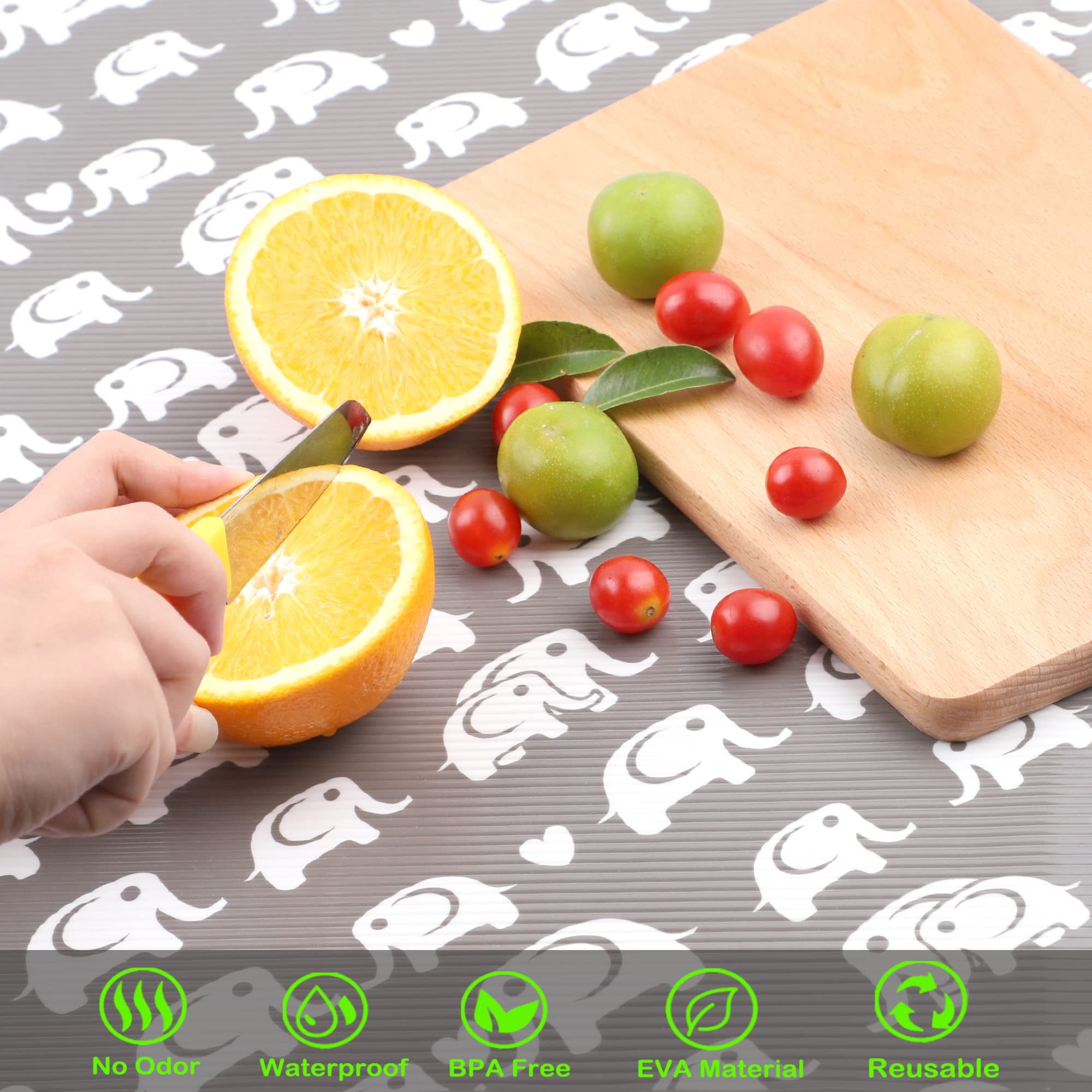 Shelf Liners for Kitchen Cabinets Non Adhesive 20 Inch Wide X 20 Ft Kitchen Cabinet Drawer Liners Waterproof Refrigerator Liners Thickened Cupboard Protector Liner for Bathroom Dresser Pantry