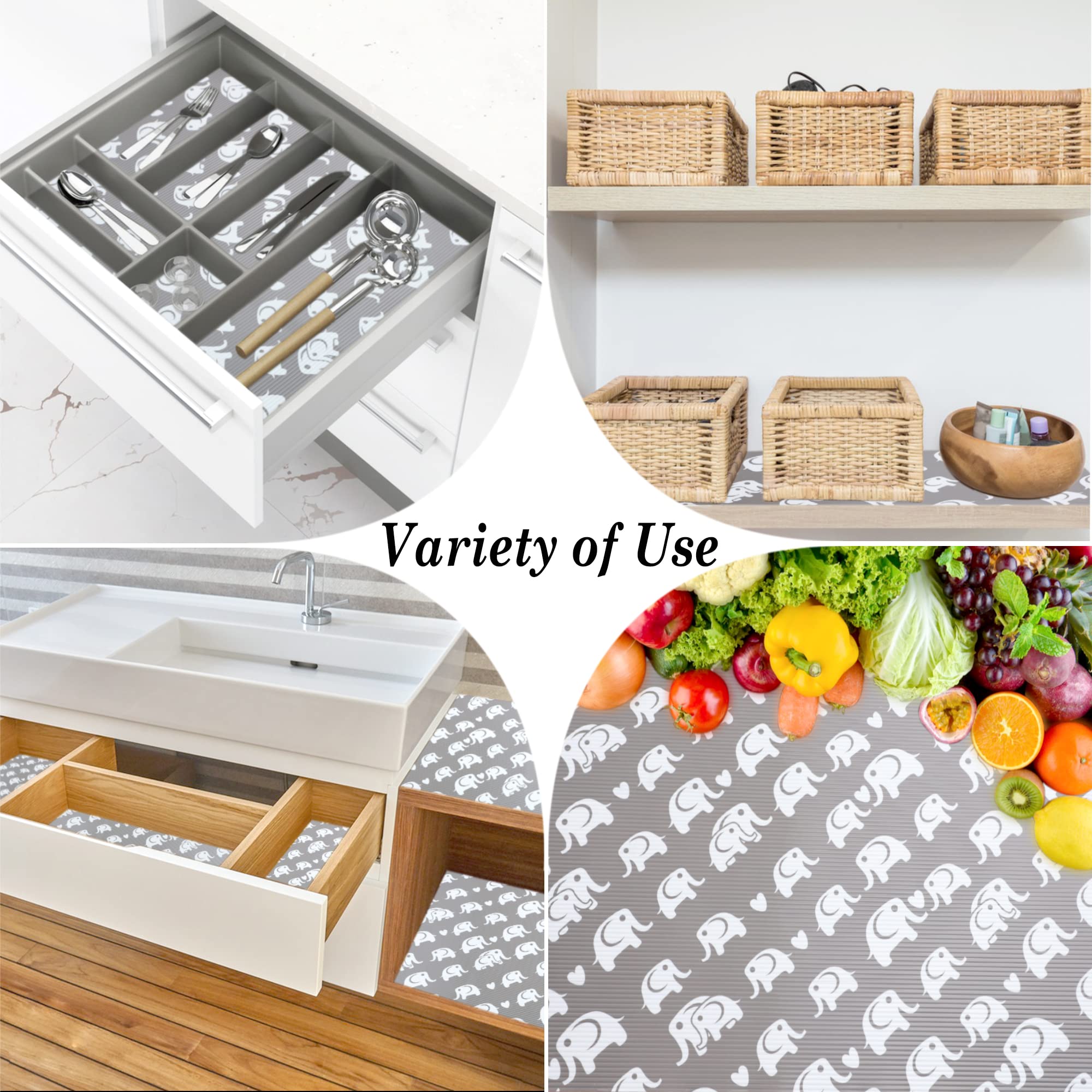Shelf Liners for Kitchen Cabinets Non Adhesive 20 Inch Wide X 20 Ft Kitchen Cabinet Drawer Liners Waterproof Refrigerator Liners Thickened Cupboard Protector Liner for Bathroom Dresser Pantry