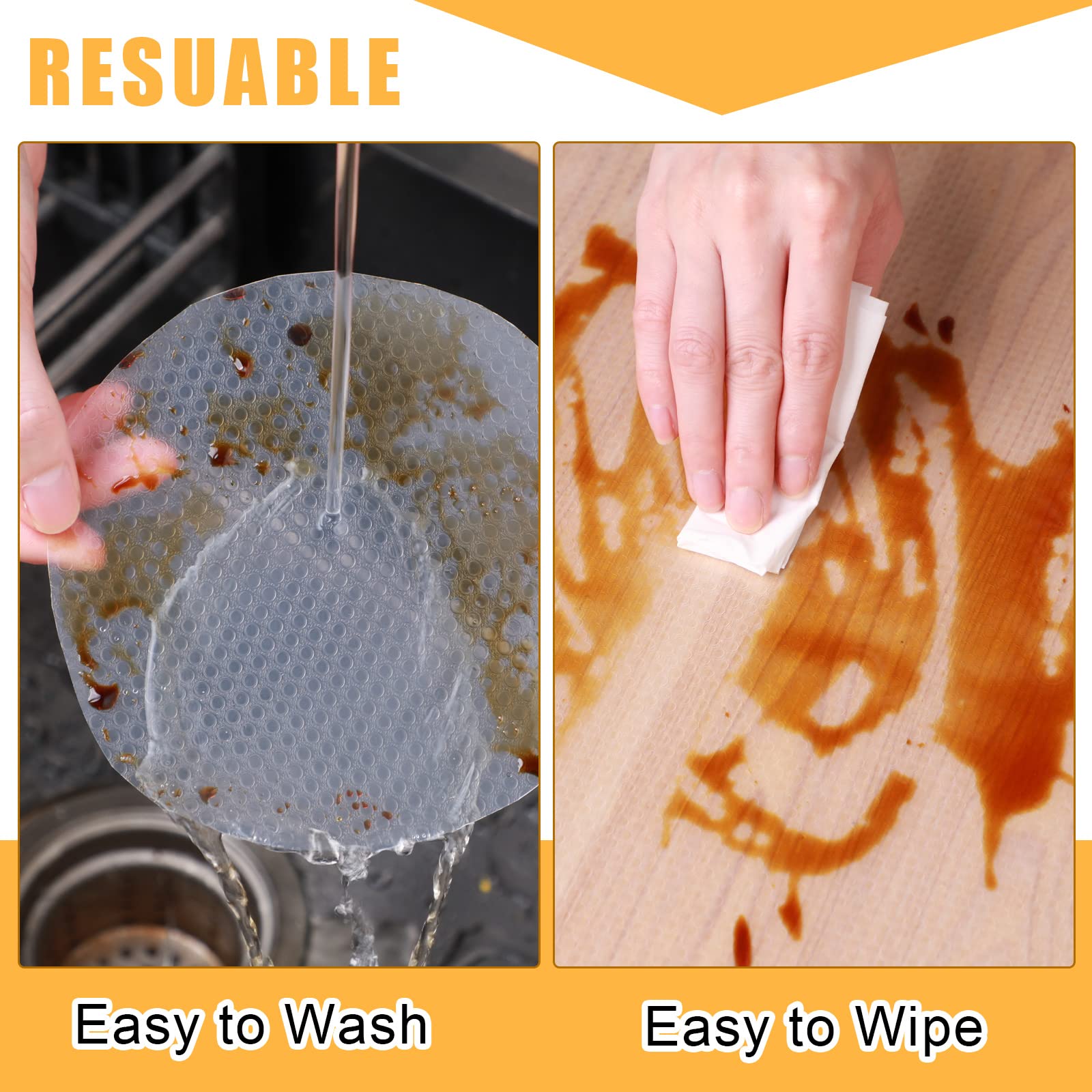 3 Rolls Shelf Liner Non Adhesive Cabinet Liners 18 Inch x 17 ft Refrigerator Liner EVA Kitchen Liner Washable Oil Proof for Kitchen Cabinet, Shelves, Refrigerator, Storage, Desks