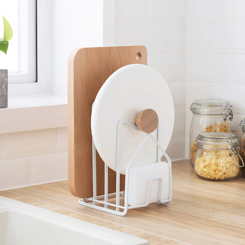 Lunmore Kitchen Pantry Organizer Rack for Dinnerware, Bakeware, Cookware, Cutting Boards, Pan Lids