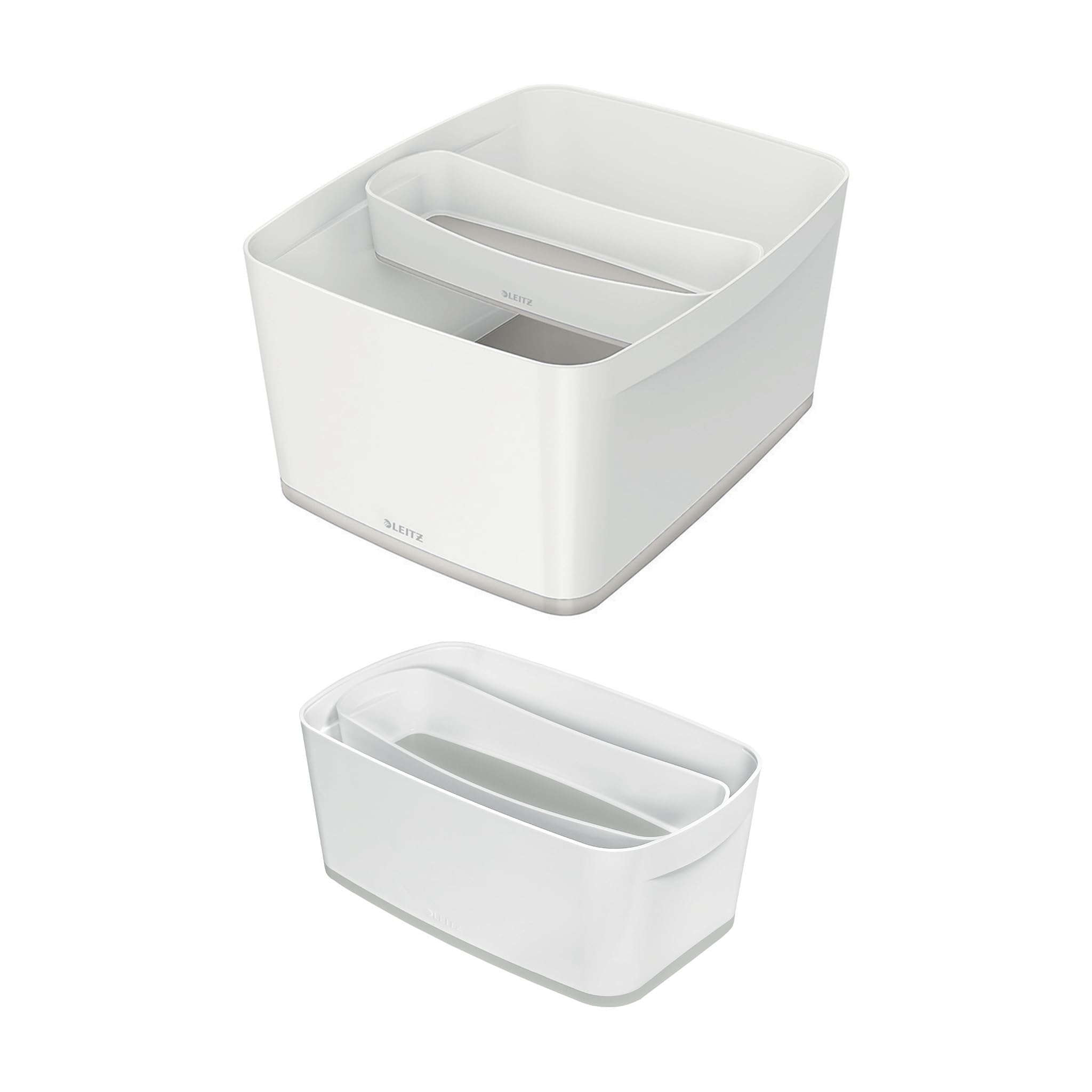 Leitz 52581001 Long MyBox Organiser Tray, High Gloss Plastic, White/Grey;MyBox