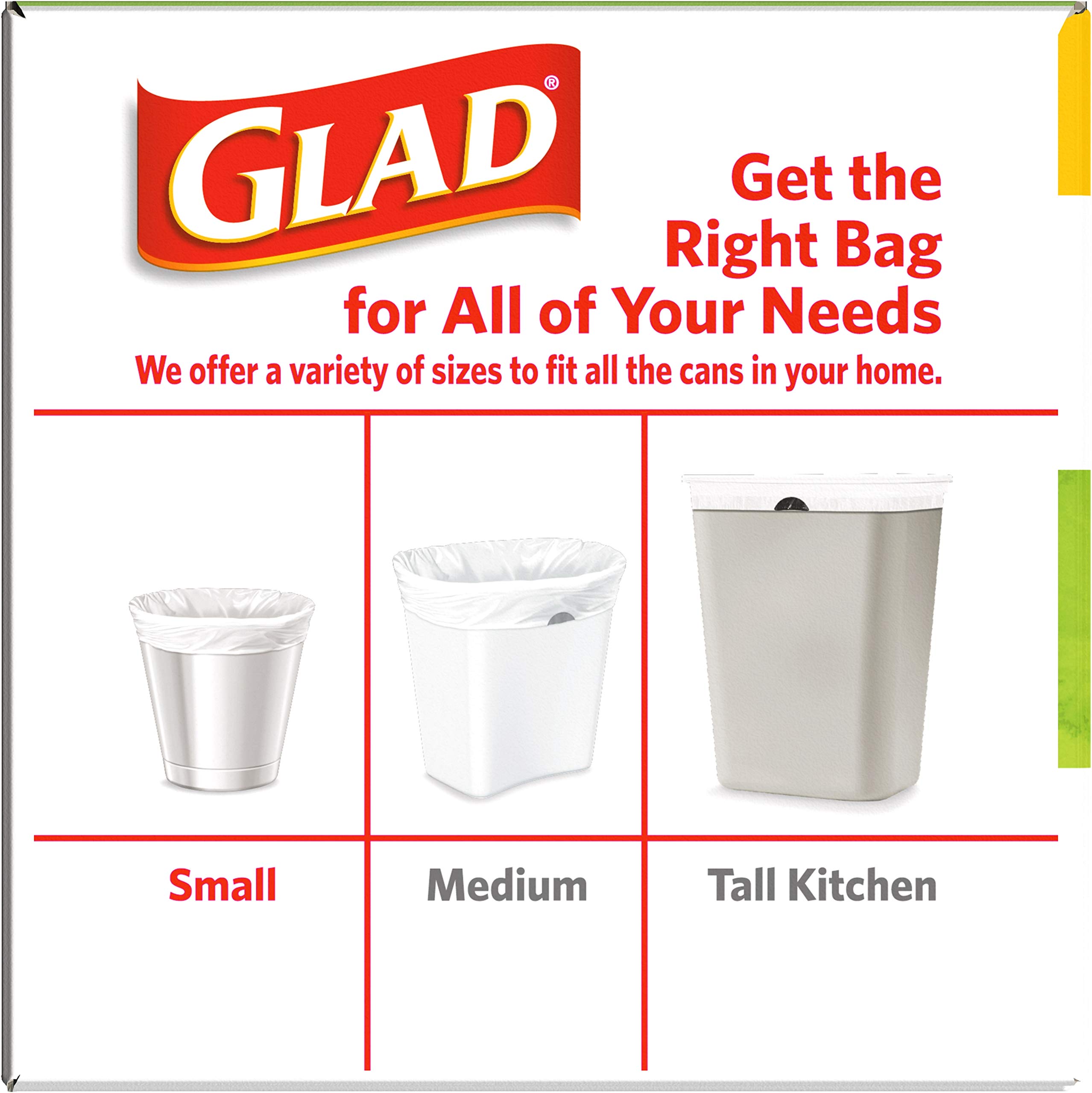 Glad Small Kitchen Drawstring Trash Bags – 4 Gallon Green Trash Bag Febreze , Sweet Citron & Lime, 80 Count (Package May Vary)