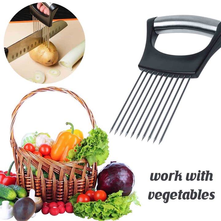 XEFINAL 14 PCS Finger Guard for Cutting Vegetables Stainless Steel Knife Cutting Protector Finger Thumb Guard Finger Protector Thumb Guard Peelers for Onion Holder for Cutting Food