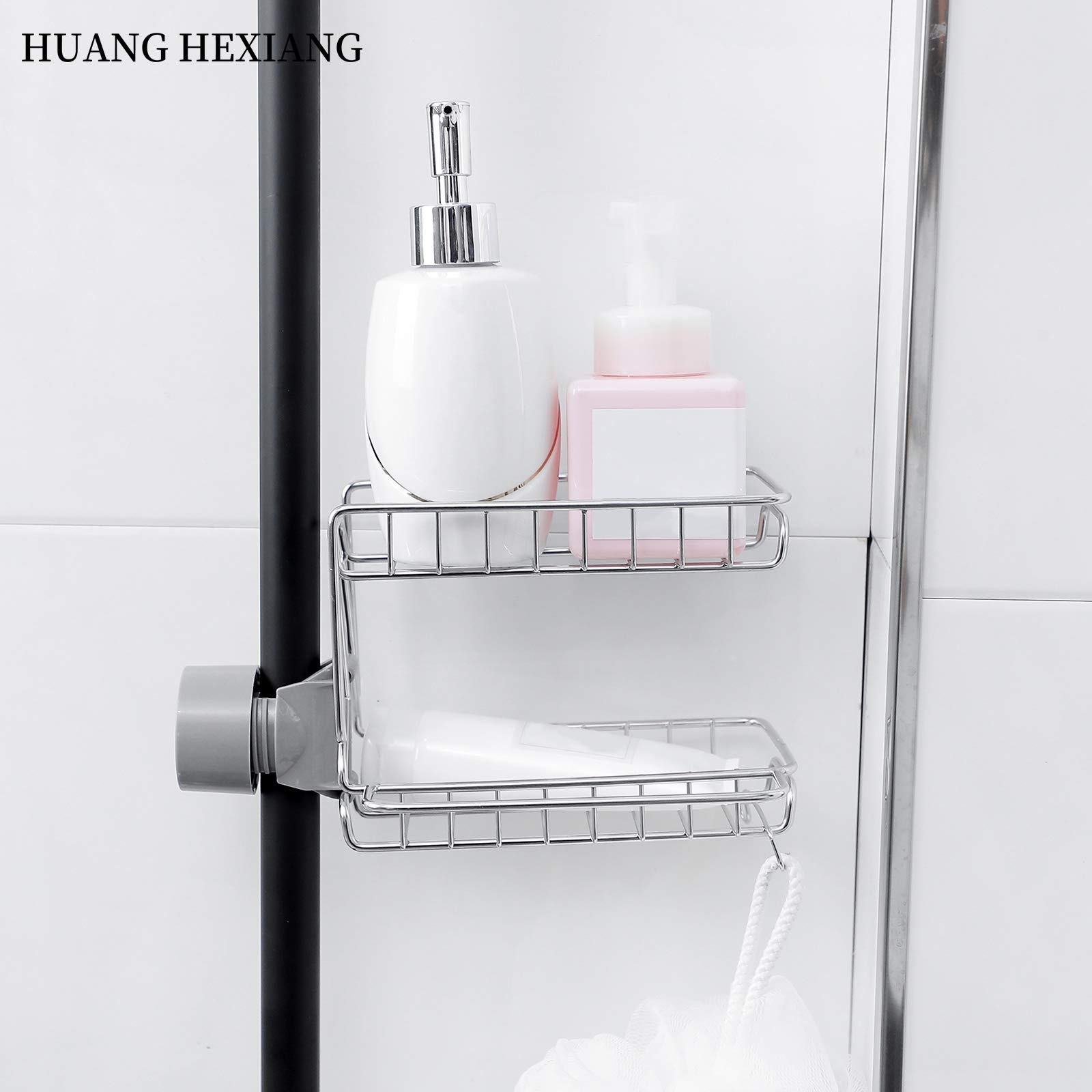 Faucet Storage Rack,Holder Sink Caddy Organizer for Kitchen & Bathroom Accessories, Stainless Steel Storage Rack,Sink Organizer for Soap Sponge Brush Scrubber Sink Caddy Organizer (Double layer)