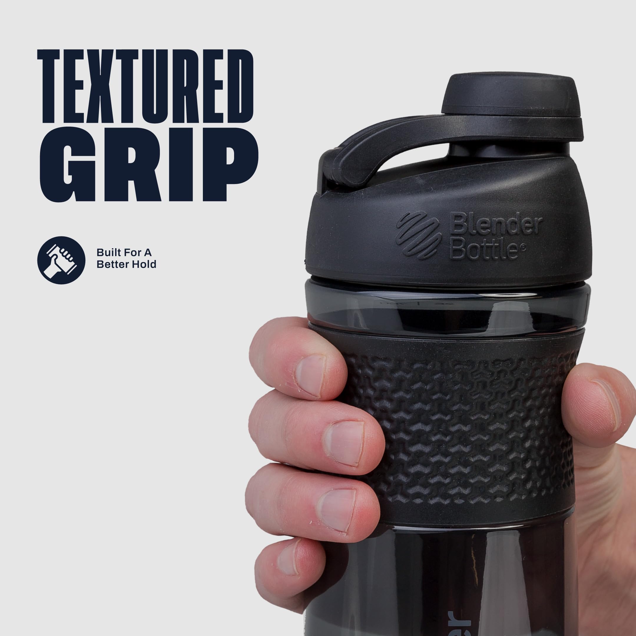 BlenderBottle SportMixer Shaker Bottle Perfect for Protein Shakes and Pre Workout, 20-Ounce, Plum