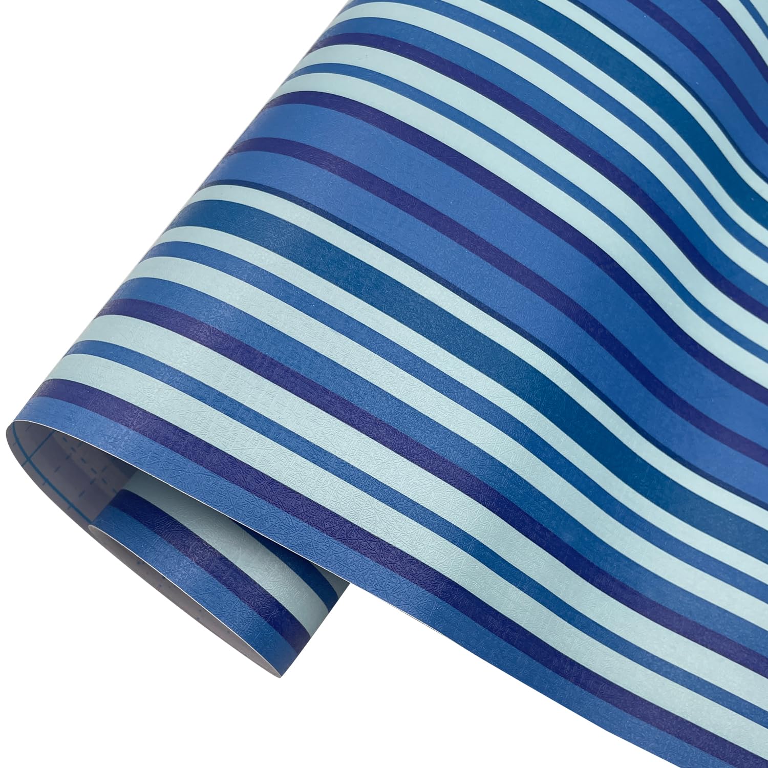 Yifely Mediterranean Blue Stripes Shelf Liner Removable Dresser Drawer Sticker Self-Adhesive Furniture Paper 17.7 Inch by 9.8 Feet