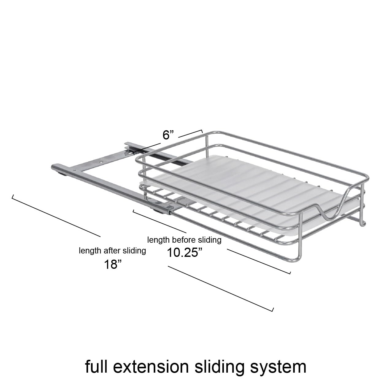Household Essentials Nickel Glidez Brushed Pull Out Spice Rack Organizer, 6 Inches Wide, 6"