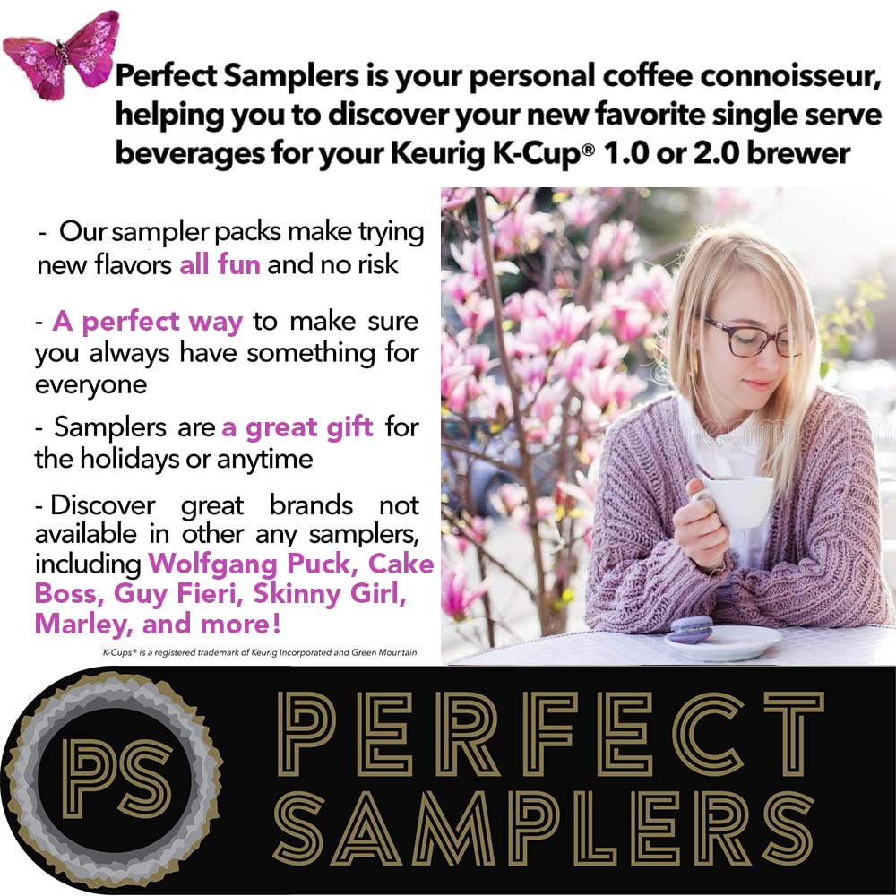 Perfect Samplers Dark Roast Coffee Pod Variety Pack - Pack for Keurig K Cups Coffee Makers, Bold 40 Count