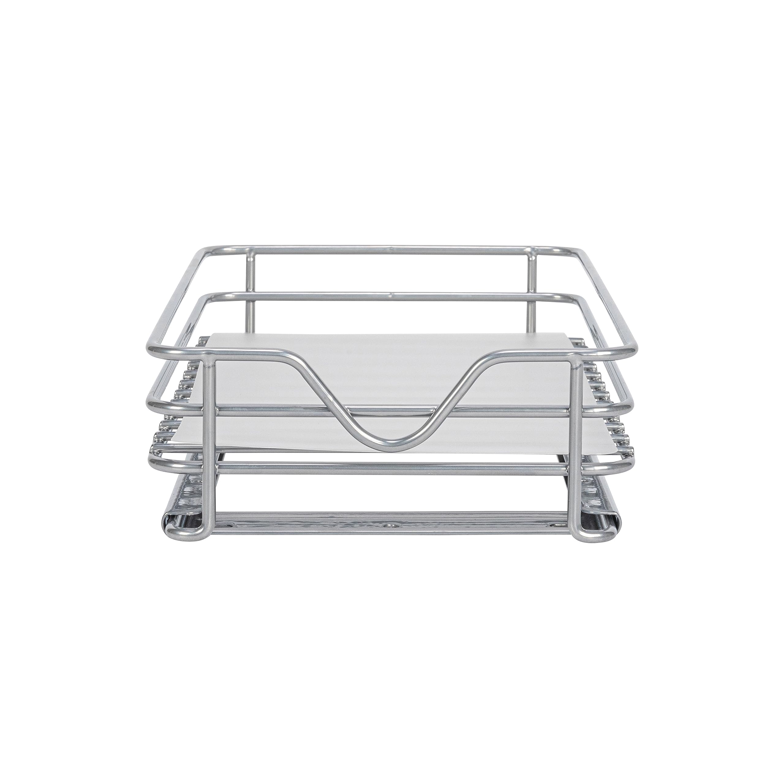 Household Essentials Nickel Glidez Brushed Pull Out Spice Rack Organizer, 6 Inches Wide, 6"