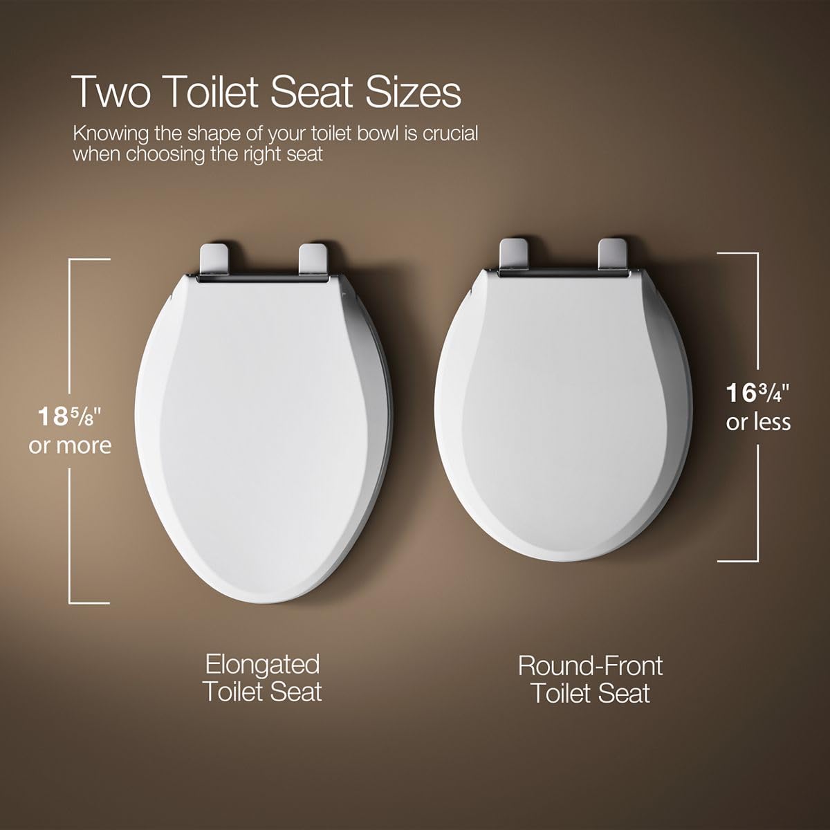 Kohler K-4775-0 Brevia Round Toilet Seat with Grip-Tight Bumpers, Quick-Attach Hardware, White ,1 Count(Pack of 1)