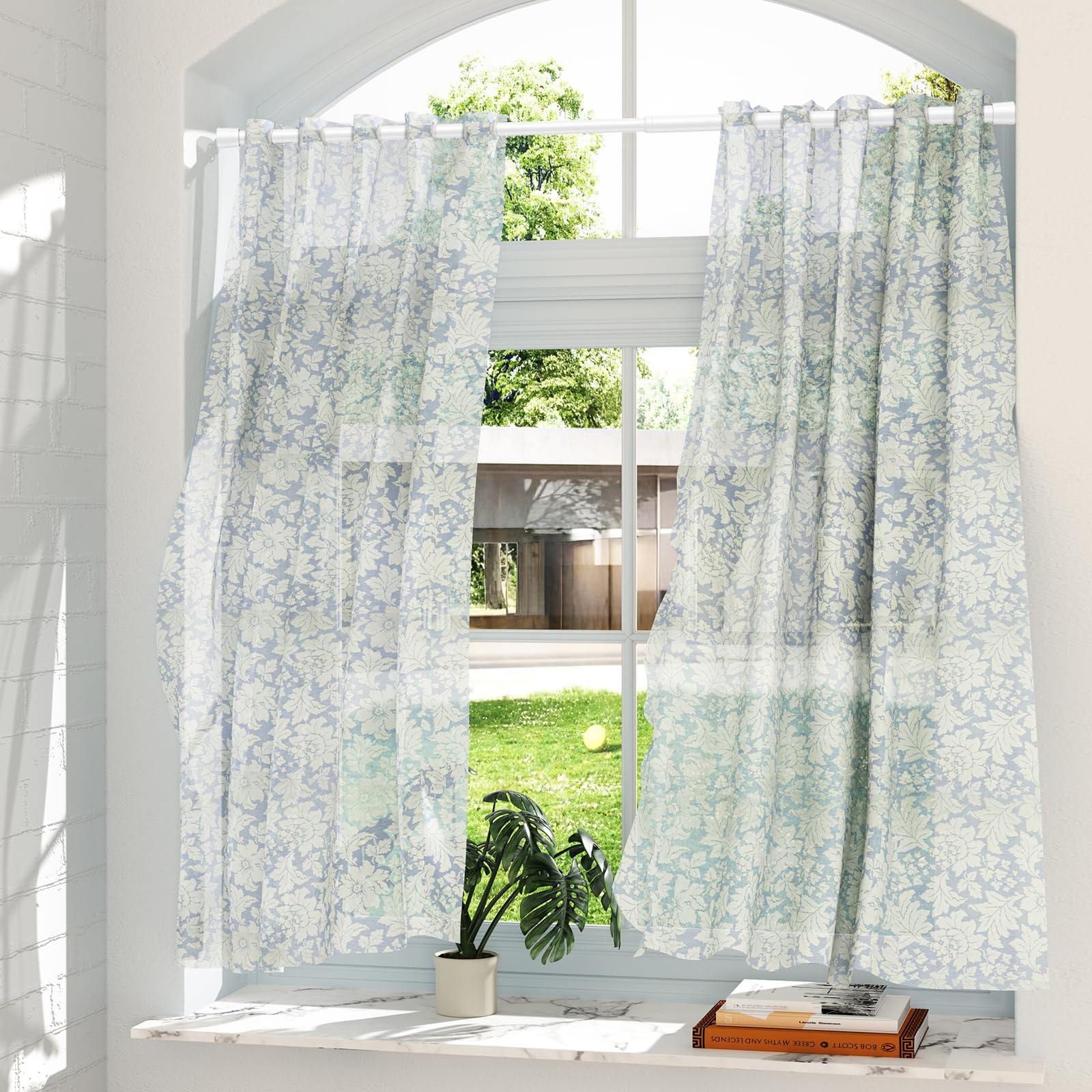 AIZESI 2pcs Spring Tension Rods Adjustable 26 to 39 inch Tension Curtain Rod Small Tension Rod No Drilling Expandable Spring Loaded Curtain Tension Rod,Suitable for Doors and Windows 28 to 36 inch