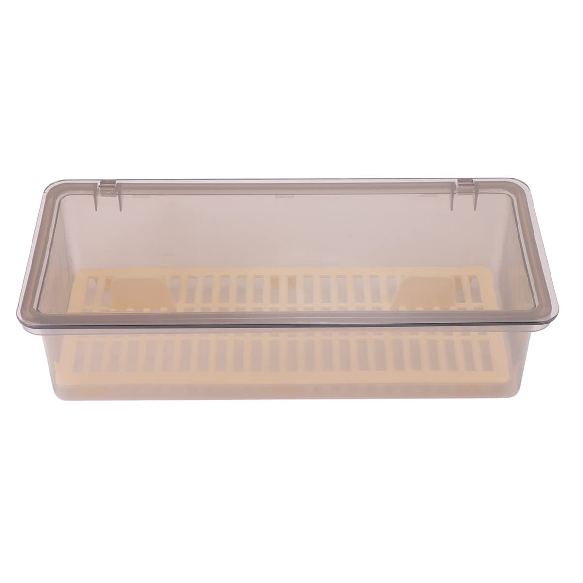 Cabilock Flatware Plastic Tray Kitchen Organizers with Lid Kitchen Cutlery and Utensil Drawer Organizer- proof Fork Utensil Storage Container (Black)