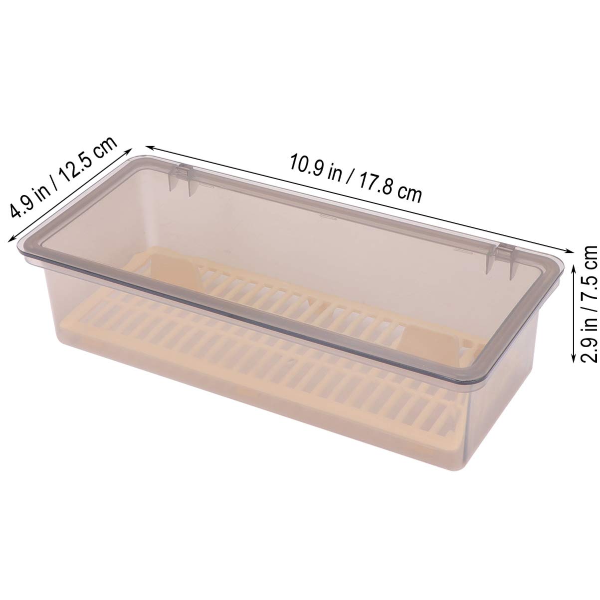Cabilock Flatware Plastic Tray Kitchen Organizers with Lid Kitchen Cutlery and Utensil Drawer Organizer- proof Fork Utensil Storage Container (Black)