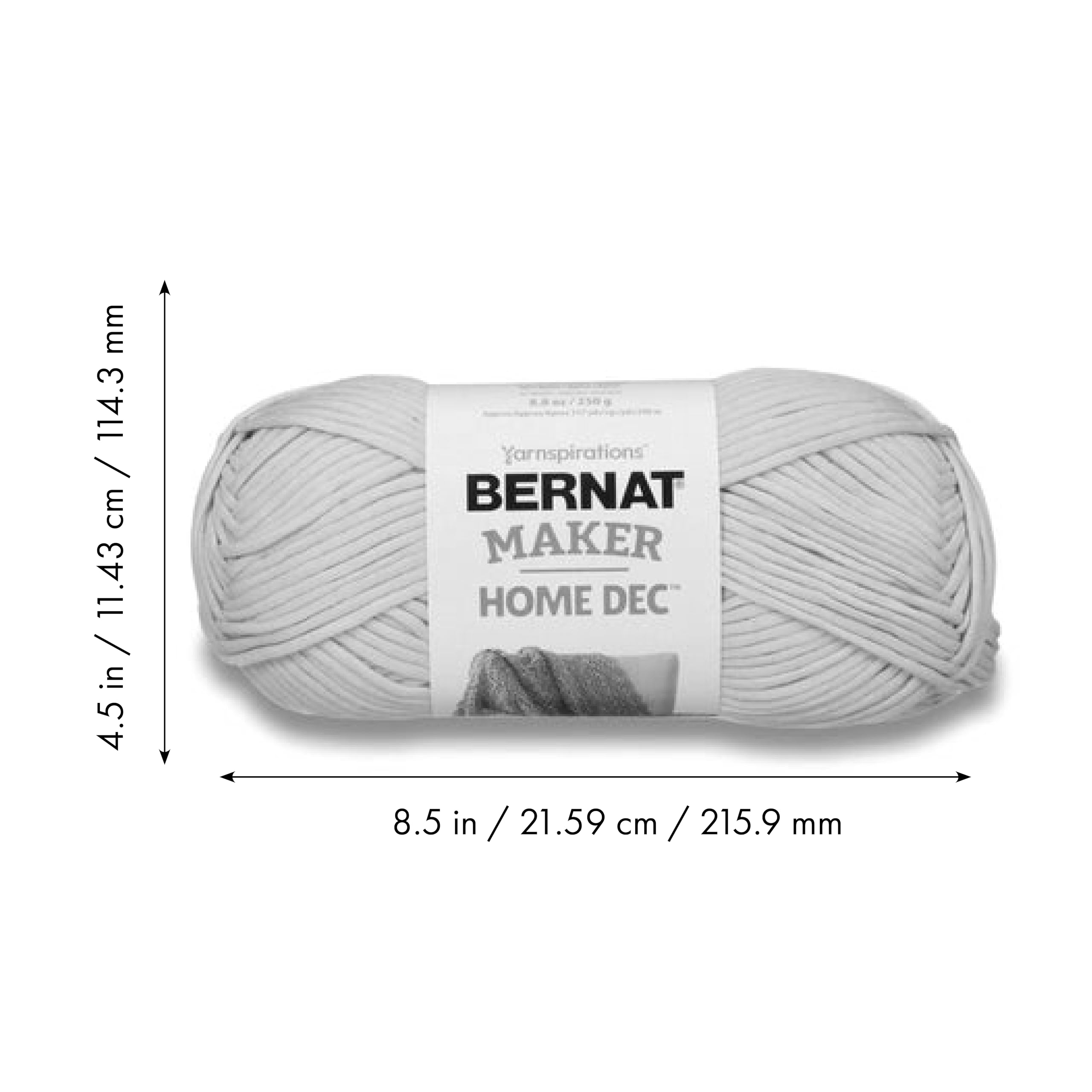 Bernat Maker Home Dec Cream Yarn - 2 Pack of 250g/8.8oz - Cotton - 5 Bulky - 317 Yards - Knitting/Crochet