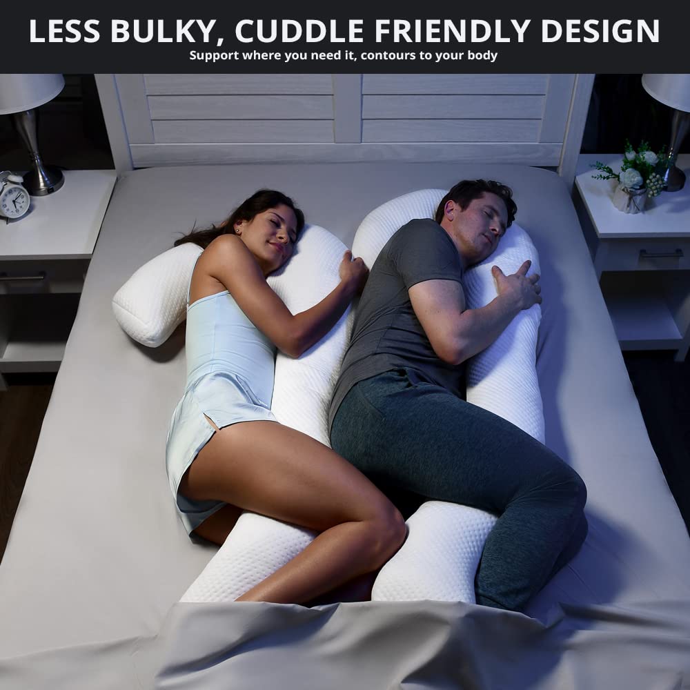 Contour Swan Body Pillow w/ Pillowcase & Mesh Laundry Bag