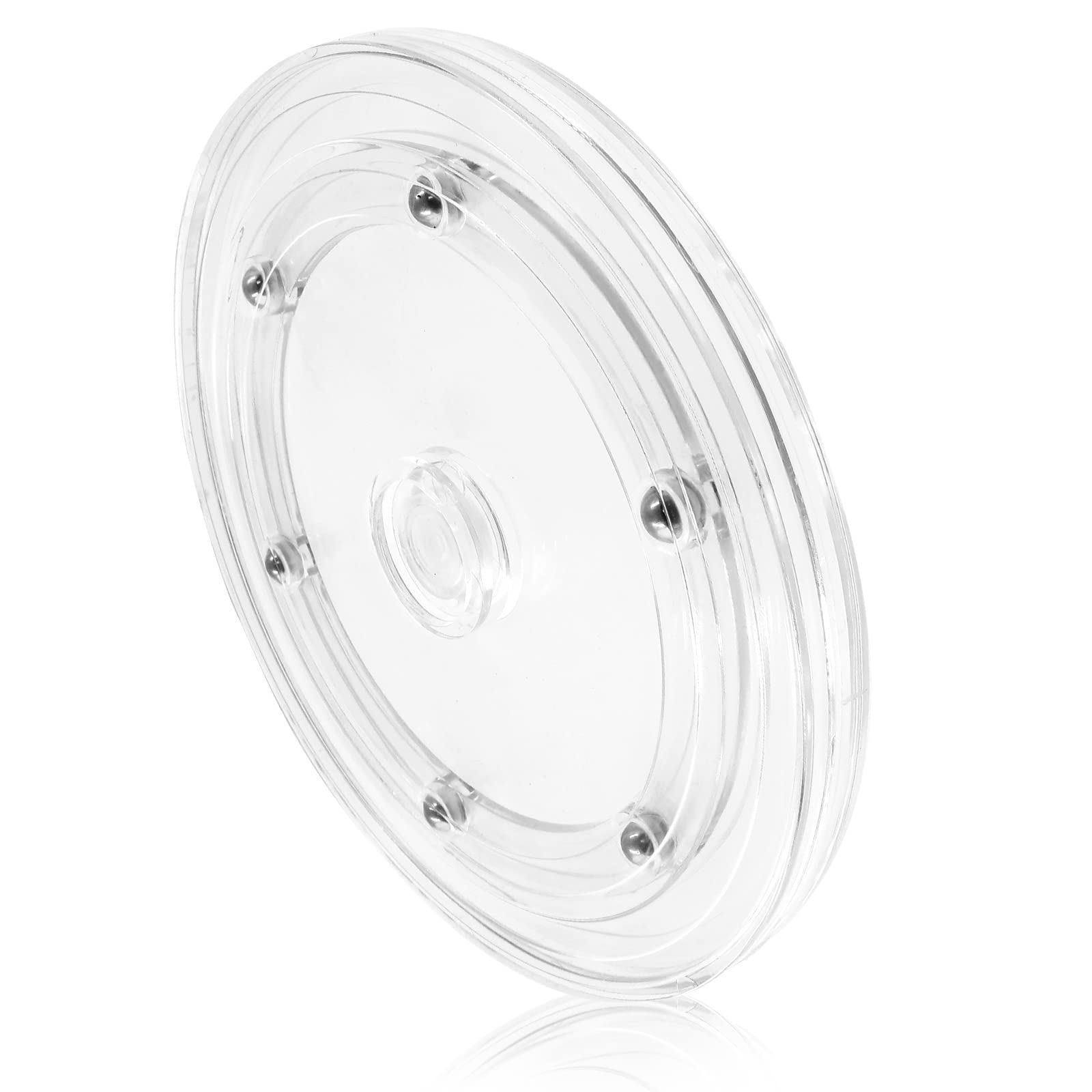 Bivethoi 6 Inch Turntable Mini Turntable Organizer, Clear Rotating Tray Small Revolving Base, Acrylic Ball Bearing Turntable Plate for Kitchen Table Spice Rack, TV Laptop Computer Monitor