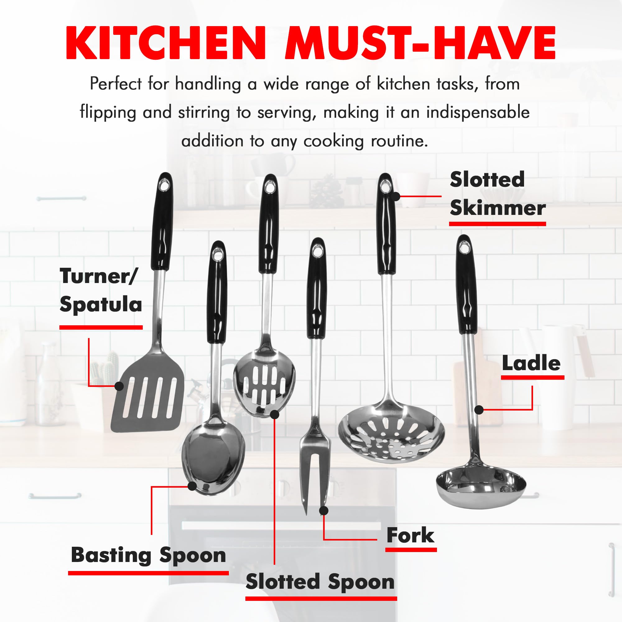 Chef Craft Heavy Duty Turner/Spatula, 13.5 inch, Stainless Steel