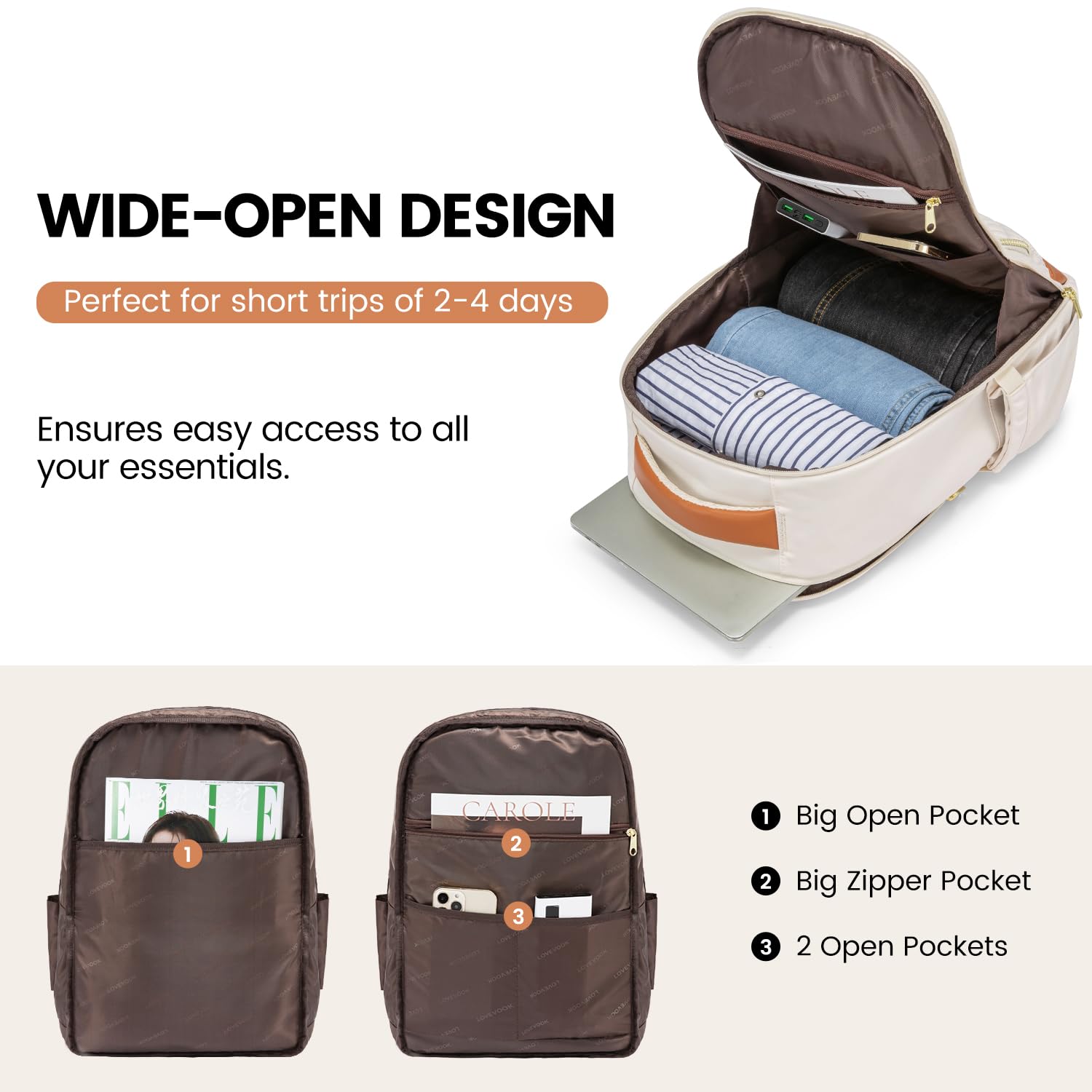 LOVEVOOK Laptop Backpack for Women Teacher/Nurse Backpack Purse Computer Bag Work Travel Backpack Men Business Bookbag with USB Charging Port College Students Backpack