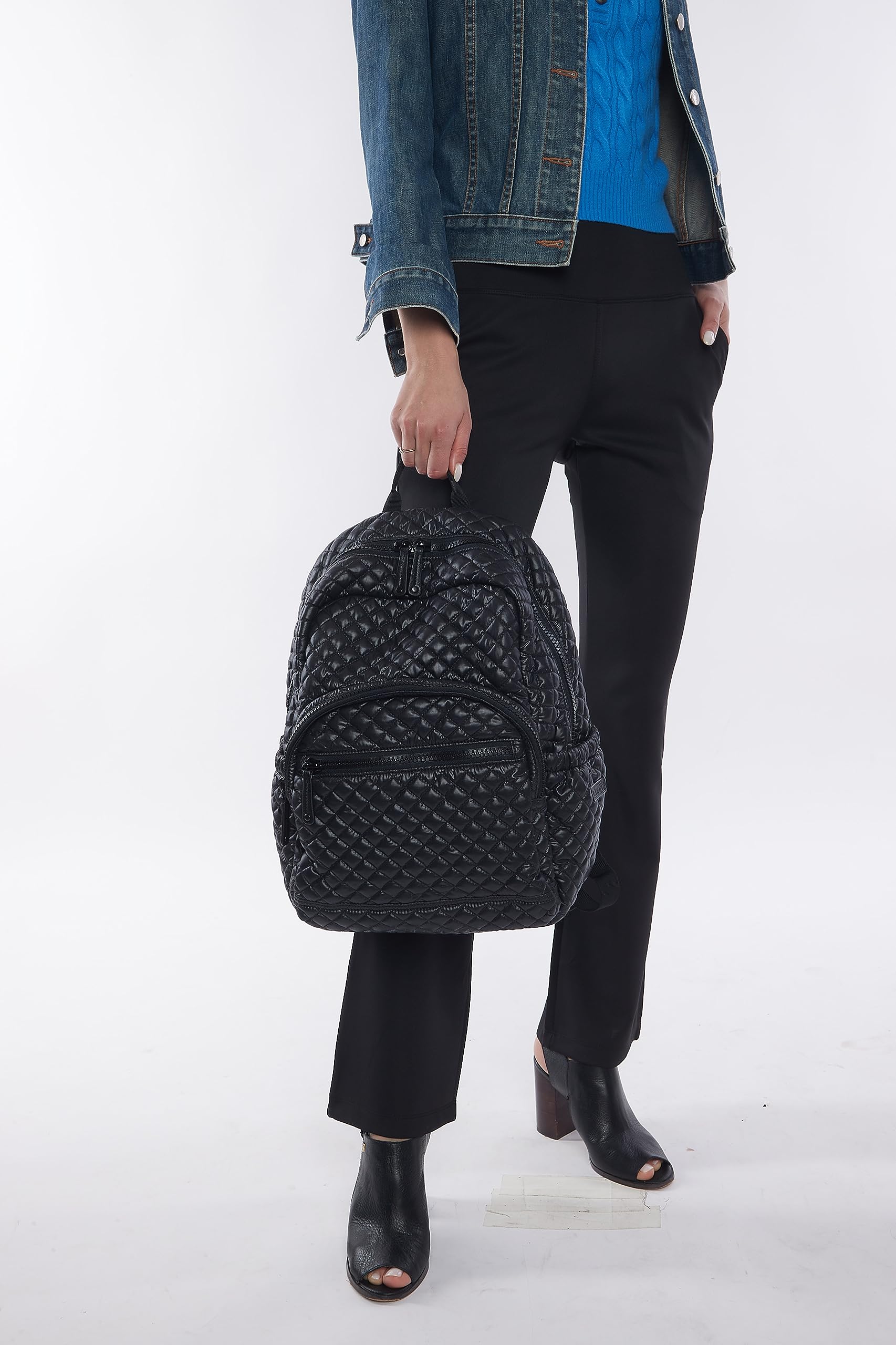 CLARANY Comfortable quilted 15 inch Laptop & Tablet Fashion Travel Backpack Water Repellent
