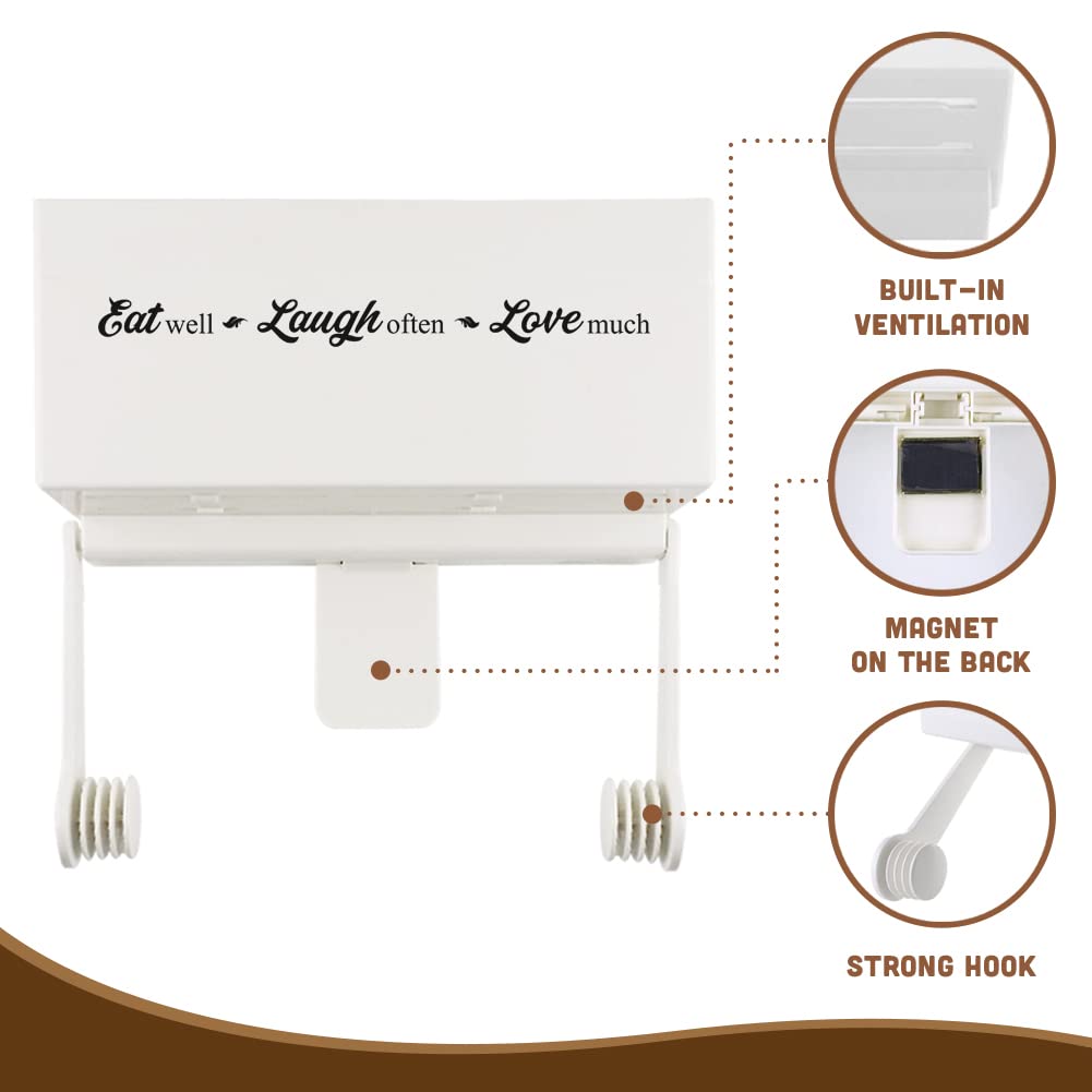 Magnetic Paper Towel Holder for Refrigerator with Storage Shelf, Kitchen Organizer Rack Fit Regular to Huge Paper Towel Roll with 4.4 lbs Capacity, Mounts Securely on Fridge and Metal Surfaces