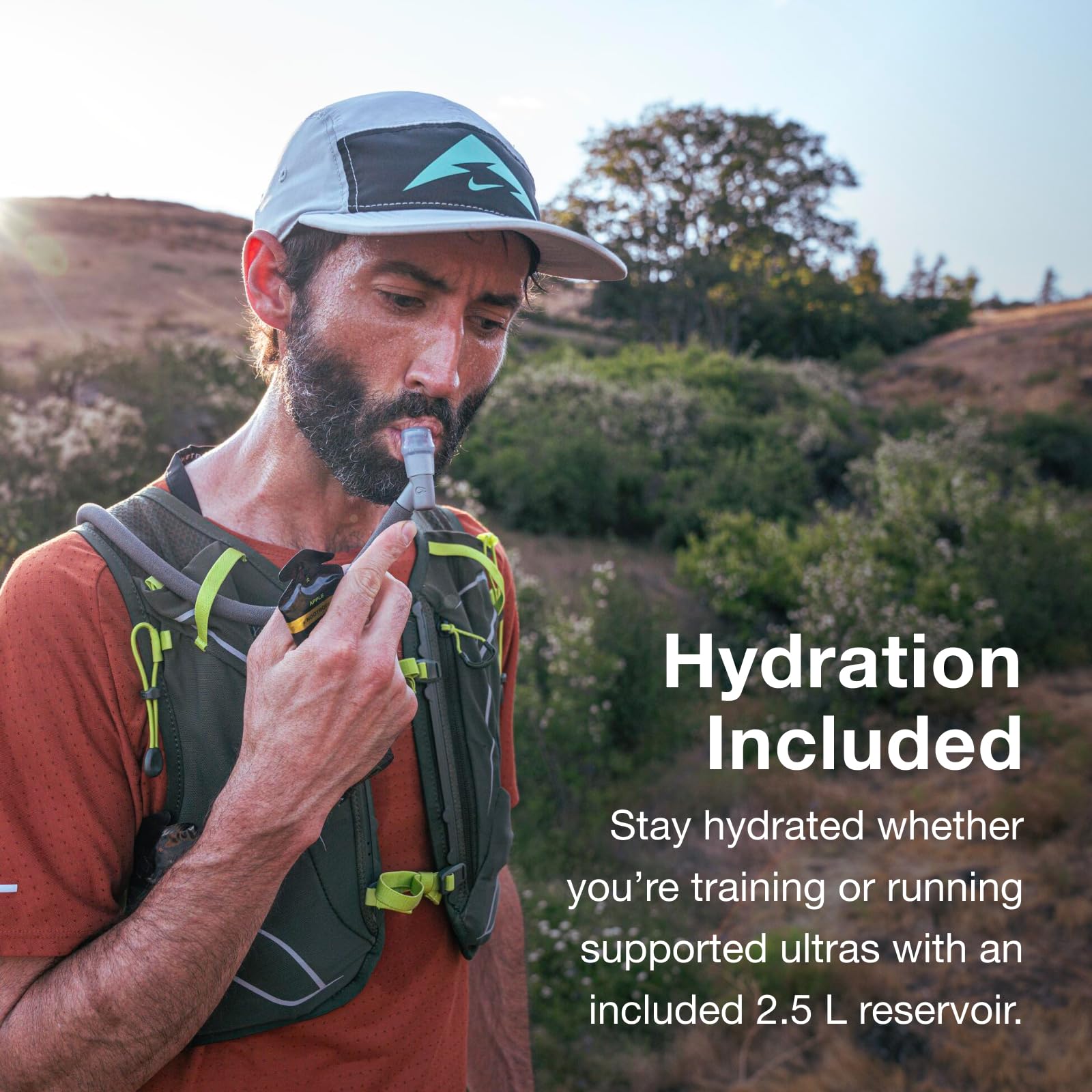 Osprey Duro 15 Men's Running Hydration Vest with Hydraulics Reservoir, Charcoal Grey, Large/X-Large