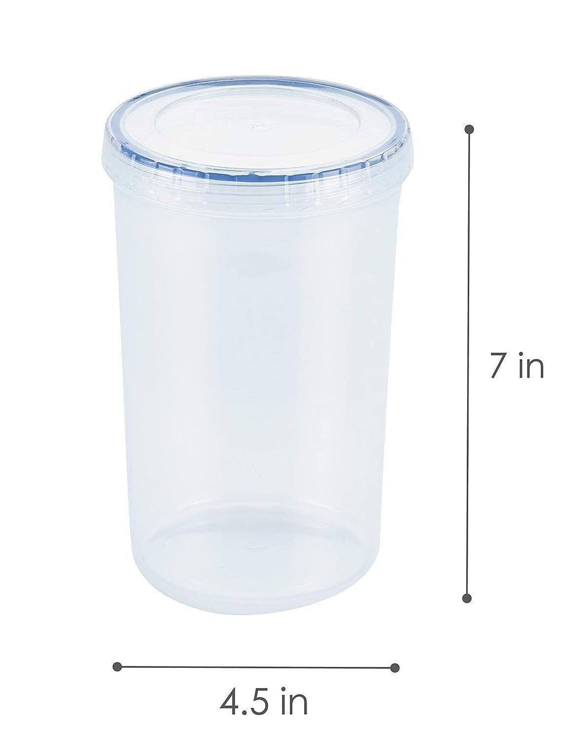 LocknLock Easy Essentials Twist Food Storage lids/Airtight containers, BPA Free, Tall-44 oz-for Pasta, Clear