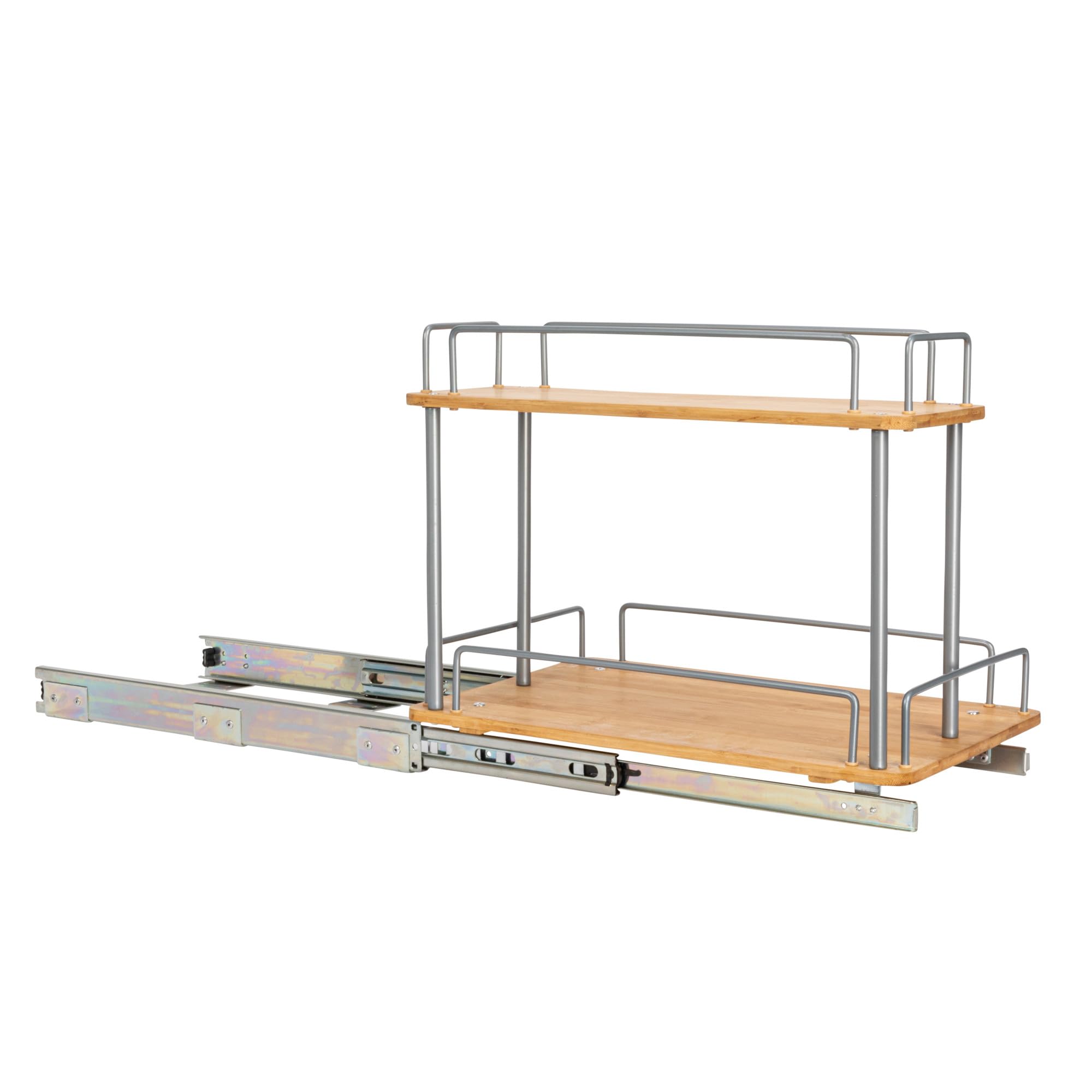 Household Essentials 1265B-1 Glidez Under Sink Sliding Organizer | Pull Out Cabinet Shelf | Wood | 11.5 Inches Wide
