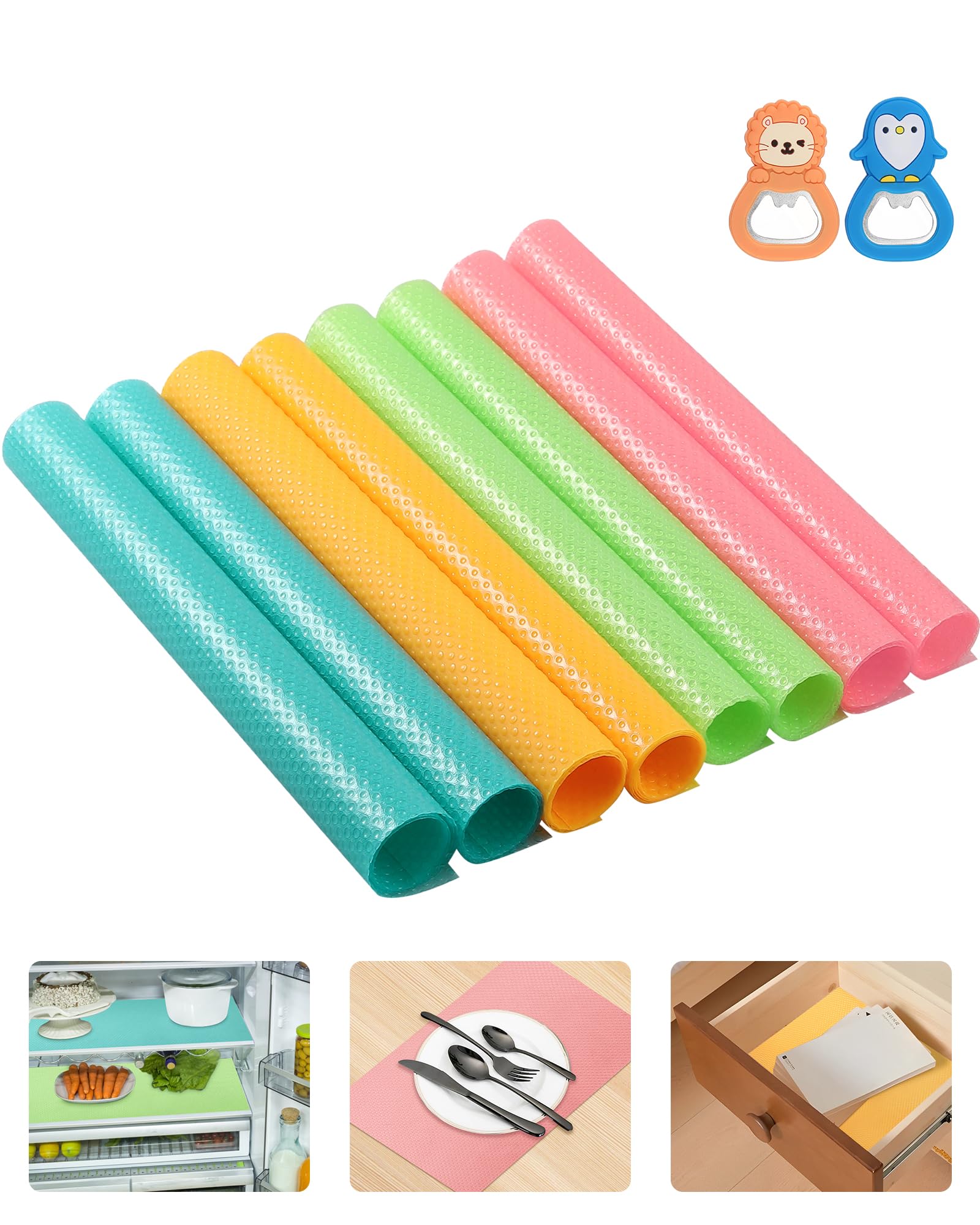 Fridge Liners Mrs Hinch,HOMGEN Popular 16Pcs Refrigerator Mats Fashion Refrigerator pad Fridge Mats Liners Waterproof Fridge Pads Mat for Fridge, Drawer, Book Shelves ect (4 Colours,45x29cm)