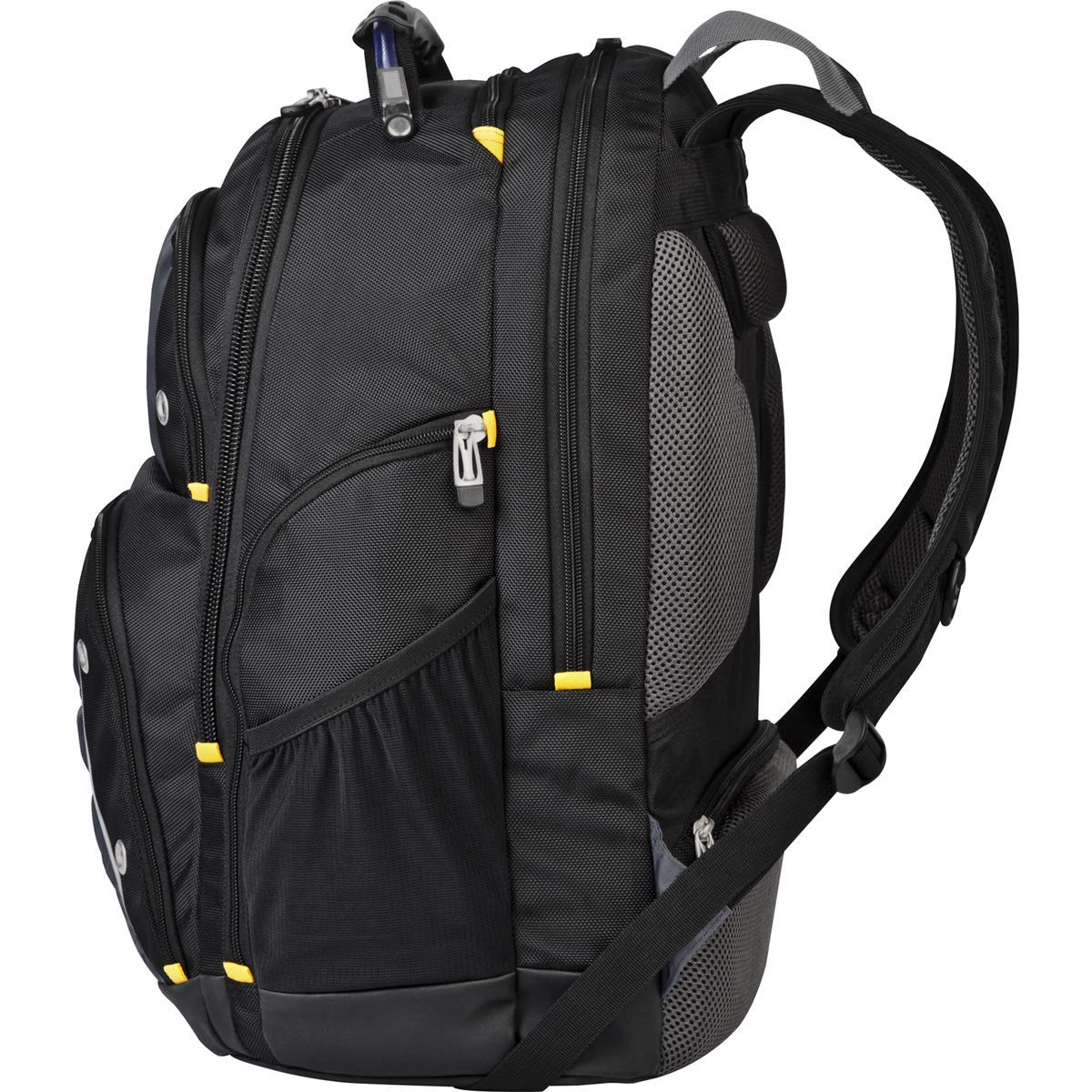 Targus Drifter II Laptop Bag — 16 Inch Laptop Backpack, Padded Laptop and Document Compartment, Water Bottle Pockets, Reinforced Handles Laptop Case with Padded Back Panel Black/Gray (TSB238US)