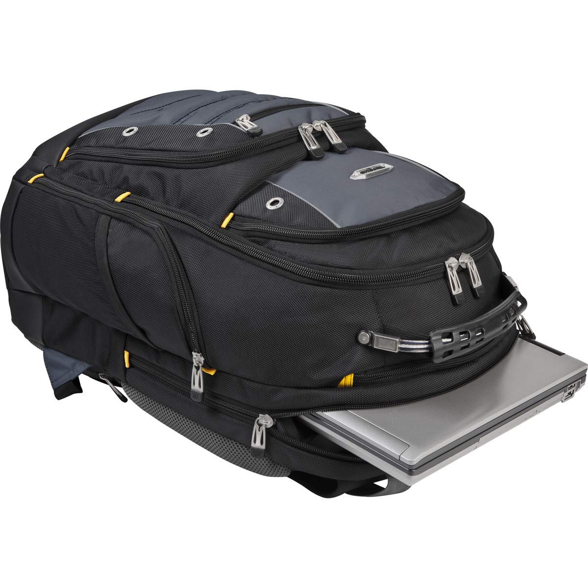 Targus Drifter II Laptop Bag — 16 Inch Laptop Backpack, Padded Laptop and Document Compartment, Water Bottle Pockets, Reinforced Handles Laptop Case with Padded Back Panel Black/Gray (TSB238US)