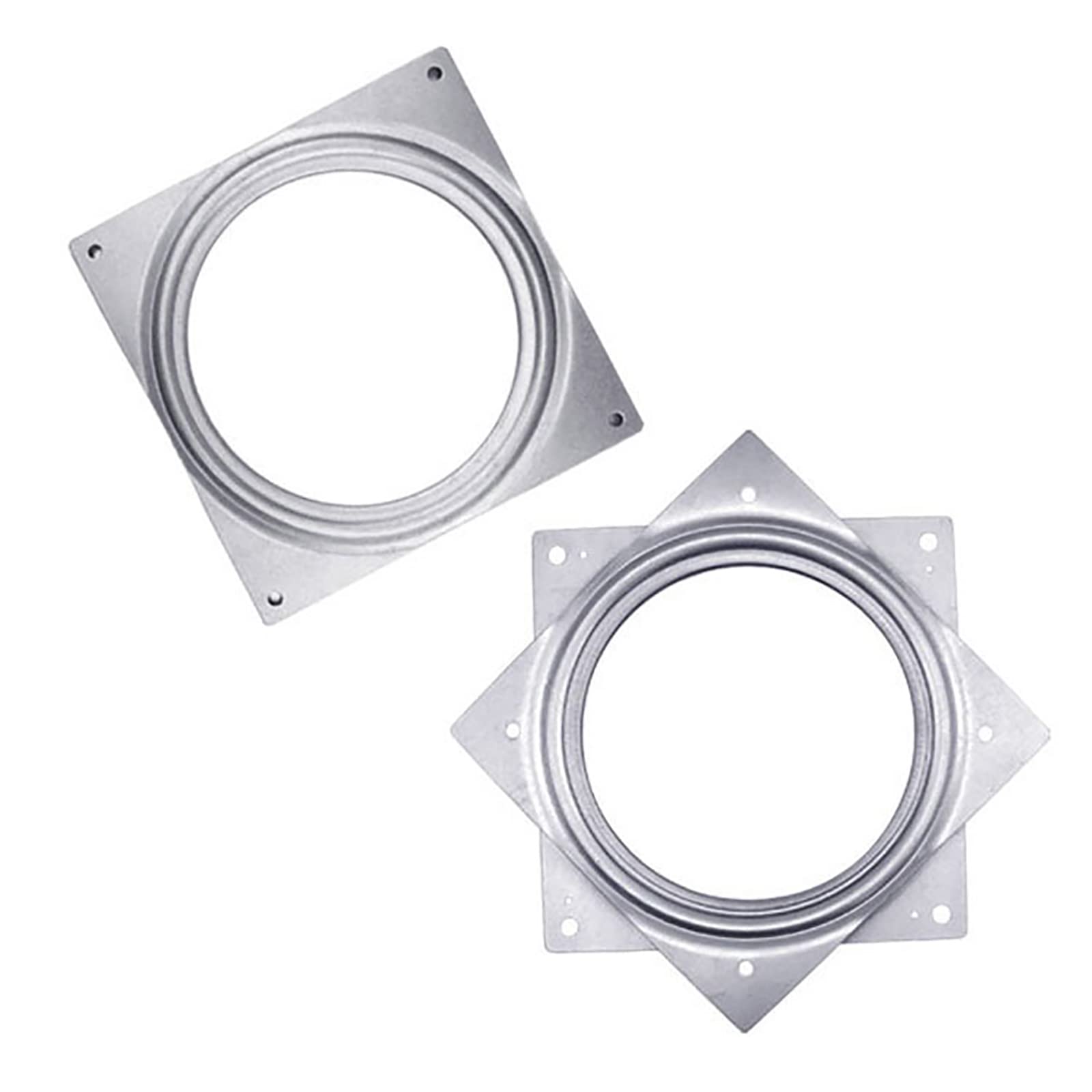 Richohome 6 Pack 6 Inch Lazy Susan Hardware, Square Rotating Bearing Plate, Lazy Susan Turntable Bearing for for Serving Trays, Kitchen Storage Racks, Craft Table, Zinc Plated Steel Swivel Plate