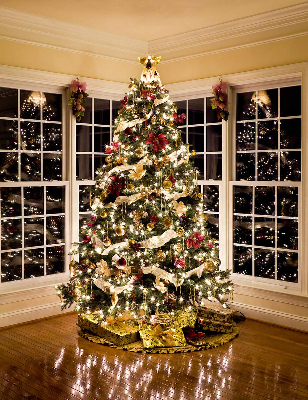 Twinkle Star 200 LED 66 FT Copper String Lights Fairy String Lights 8 Modes LED String Lights USB Powered with Remote Control for Christmas Tree Wedding Party Home Decoration, Warm White