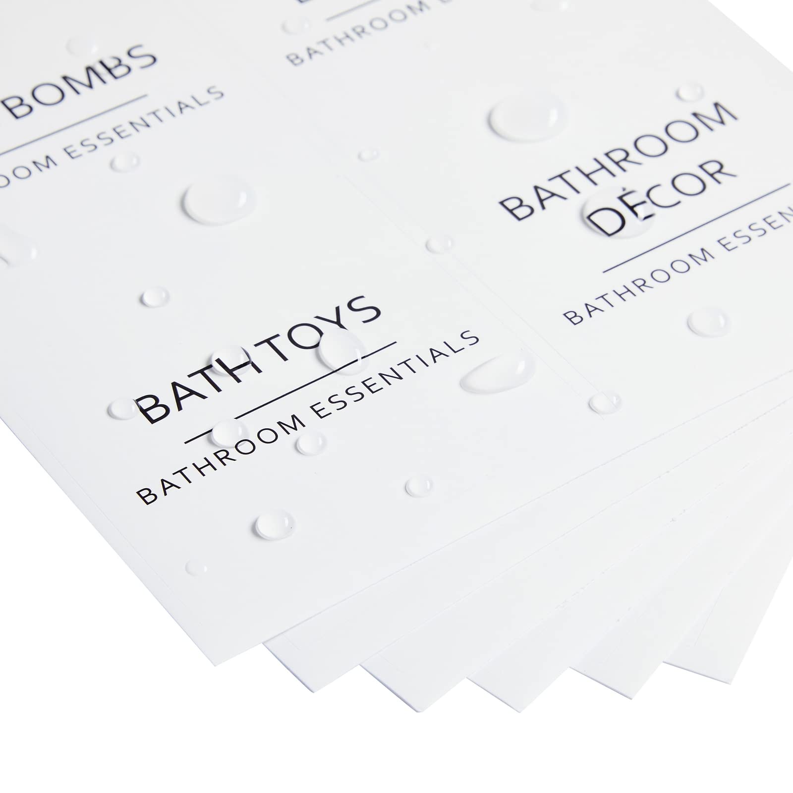 Talented Kitchen 174 Gold Minimalist Bathroom Labels Set with Makeup Labels, Gold Print on White Matte Backing, Water Resistant. 174 Bathroom, Beauty & Makeup Vinyl Stickers. Organization Storage