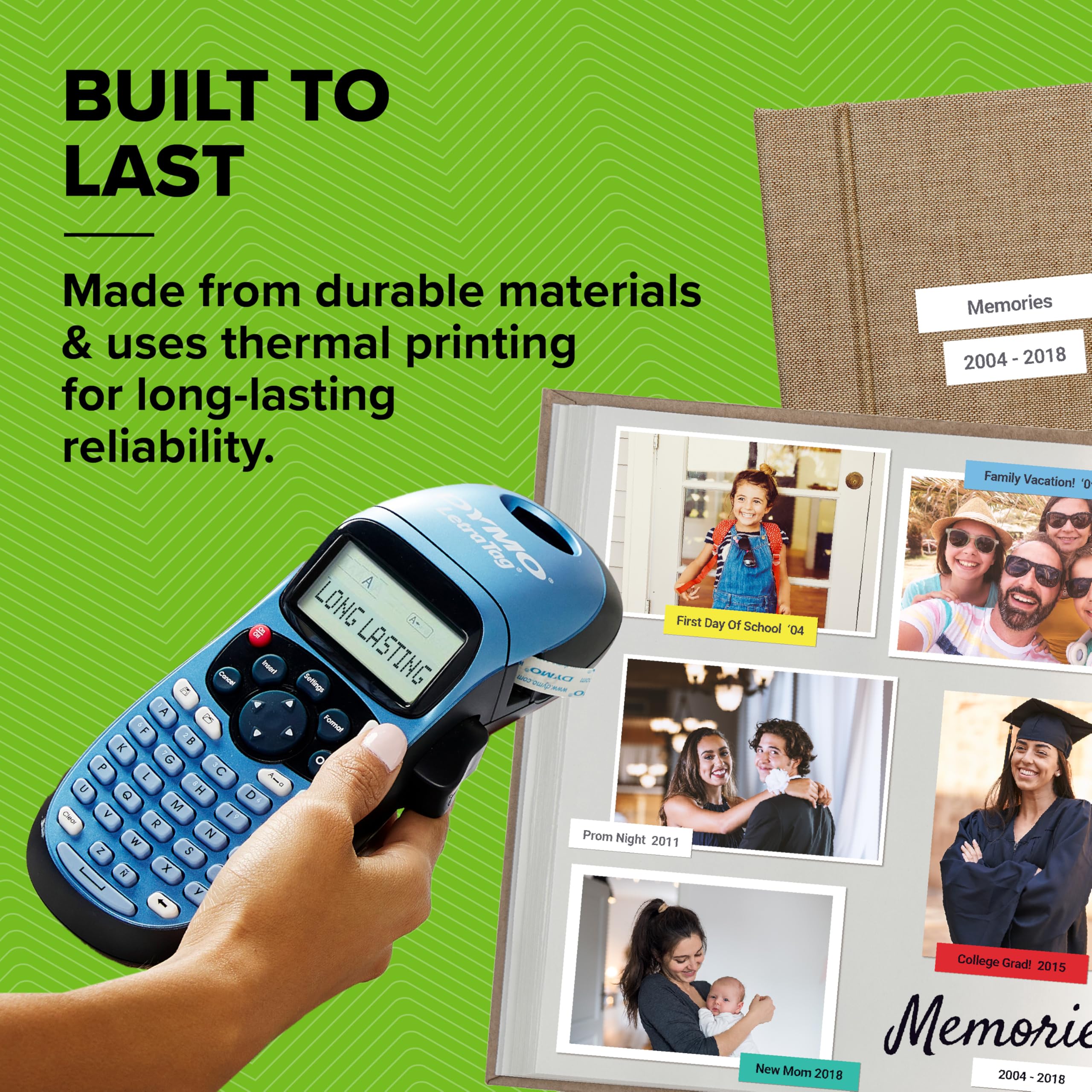 DYMO Label Maker, LetraTag 100H Handheld Label Maker, Easy-to-Use, 13 Character LCD Screen, Great for Home & Office Organization