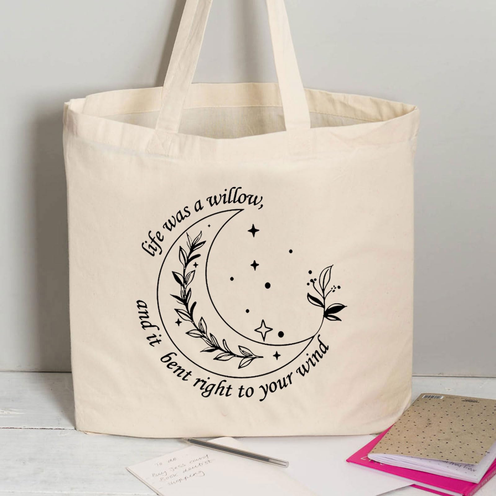 TOBGB Willow lyrics Gift Music Lover Tote Bag Song Lyrics Gift Singer's Merchandise (Willow tote)