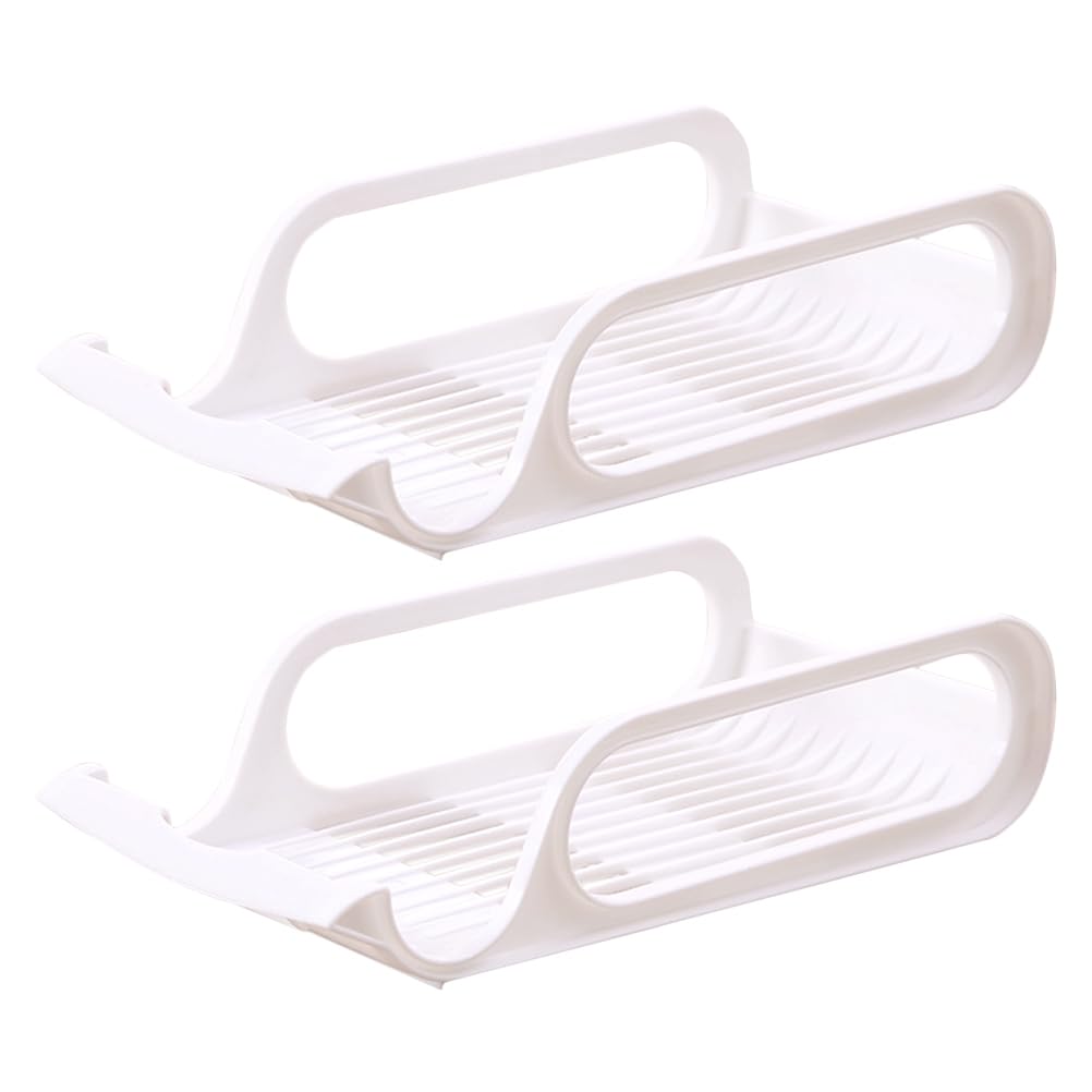 Hemoton 2pcs Soda Can Dispenser Beverage Holder for Fridge Kitchen Countertops Cabinets Plastic Canned Food Pantry Storage Rack Beverage Organizer